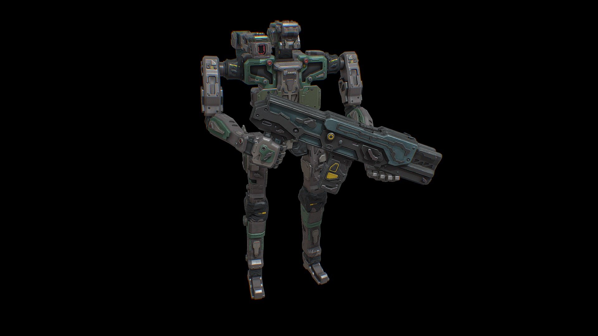 Sci fi assault robot character - 3D model by Alexandr33D (@vympel ...