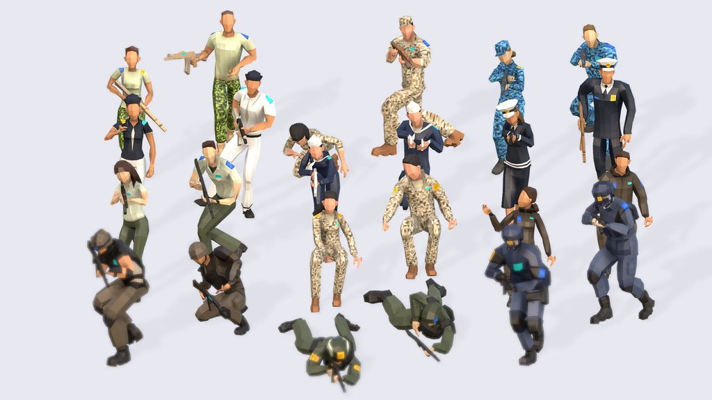 crowd - A 3D model collection by apo11o - Sketchfab