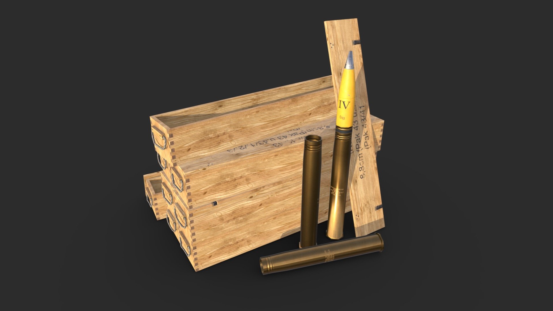 German 88mm FLAK Ammo - Buy Royalty Free 3D model by KangaroOz 3D ...