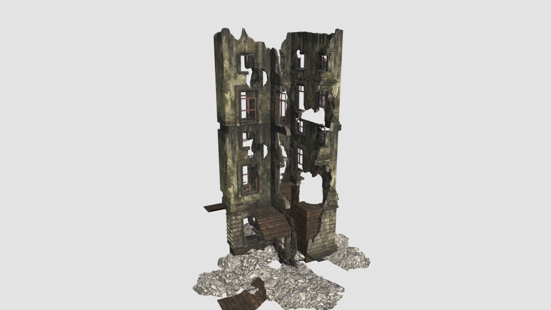 destroyed building - Buy Royalty Free 3D model by Evermotion [3a1175f ...