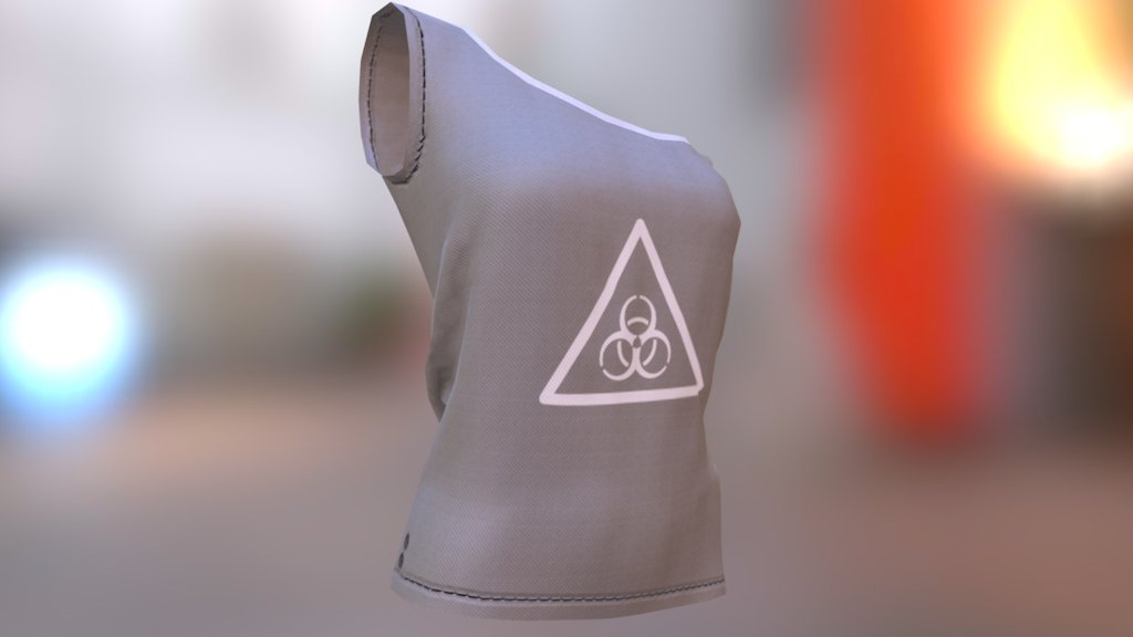Biohazard One shoulder Top - 3D model by Naughty Squirrel ...
