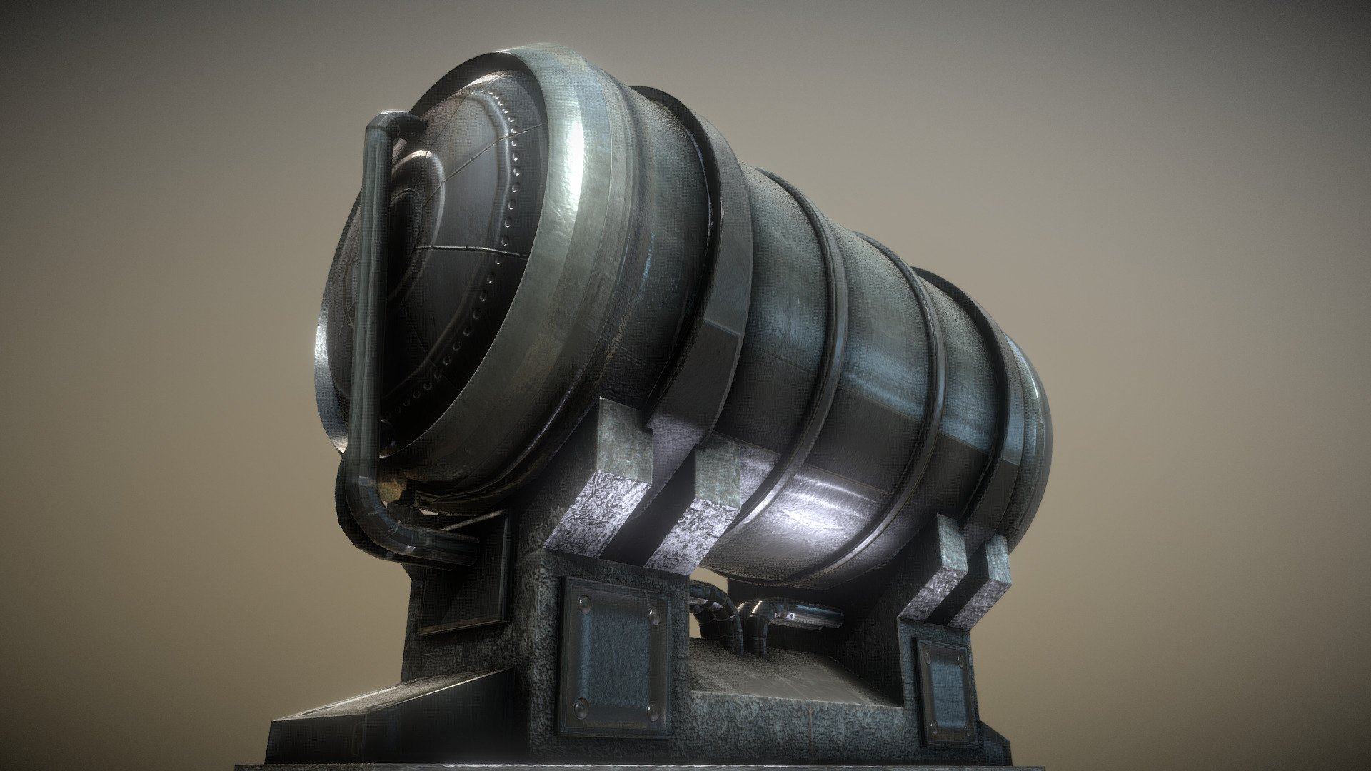 Sci-Fi Water Tank (mid-poly) - Buy Royalty Free 3D model by 3DHaupt ...