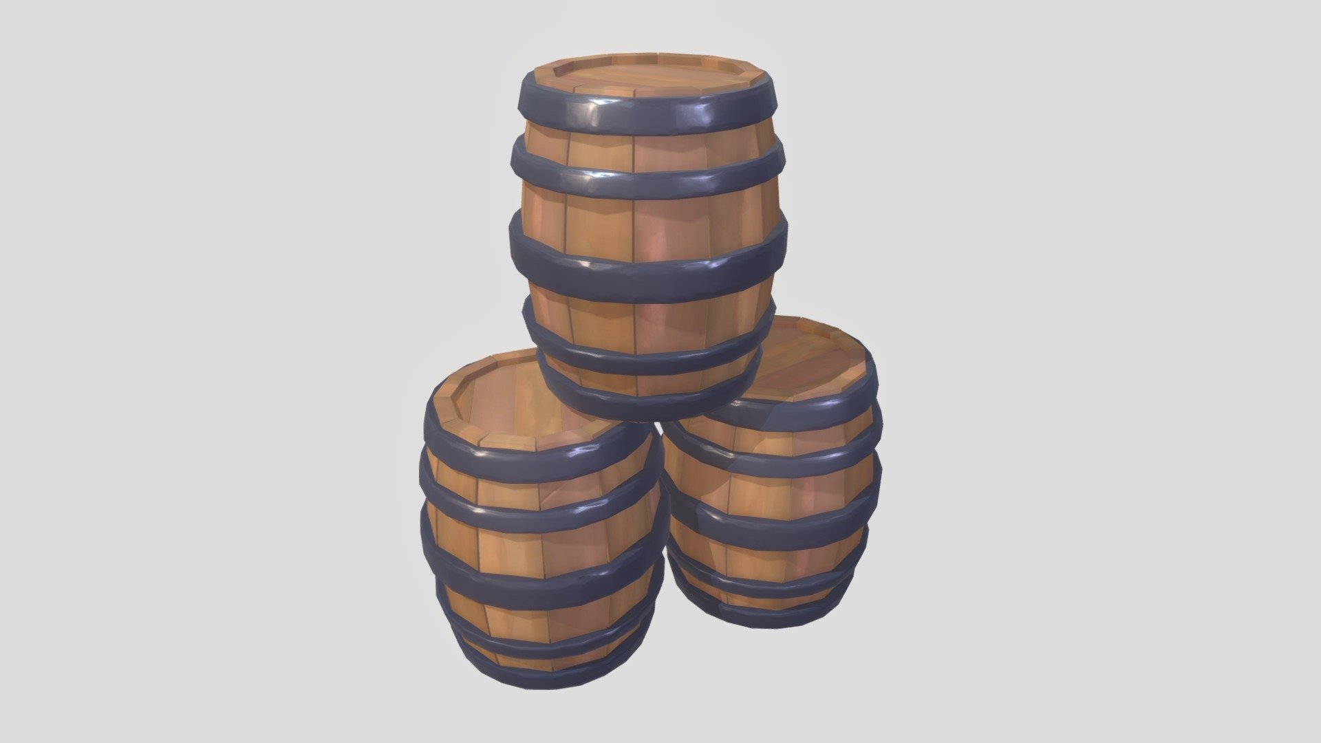 Stylised Painted Barrel - 3D model by jes.montano [3a17990] - Sketchfab