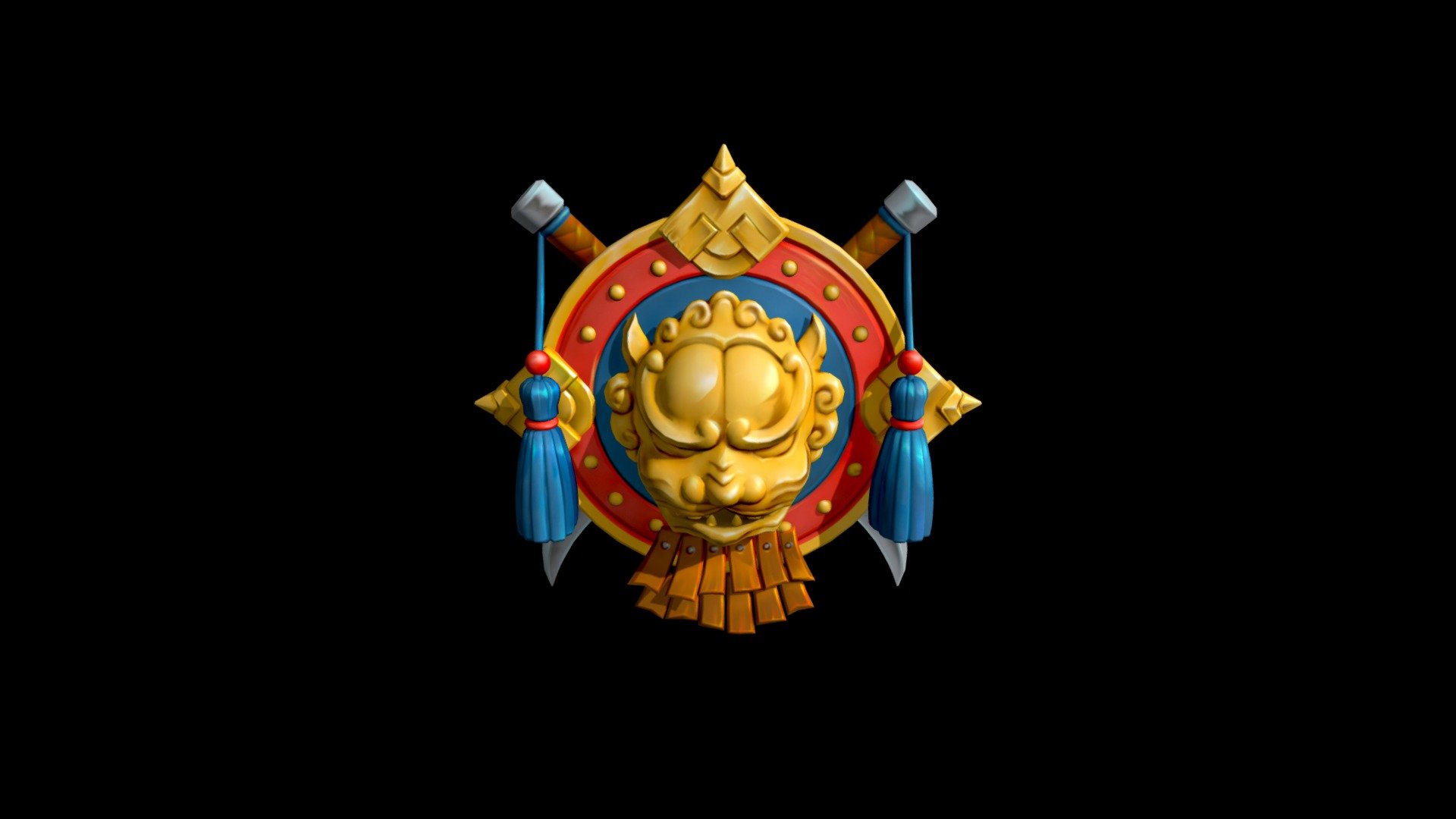 Asian Emblem - 3D model by Lin Mang Liu (@linliu) [3a1efca] - Sketchfab
