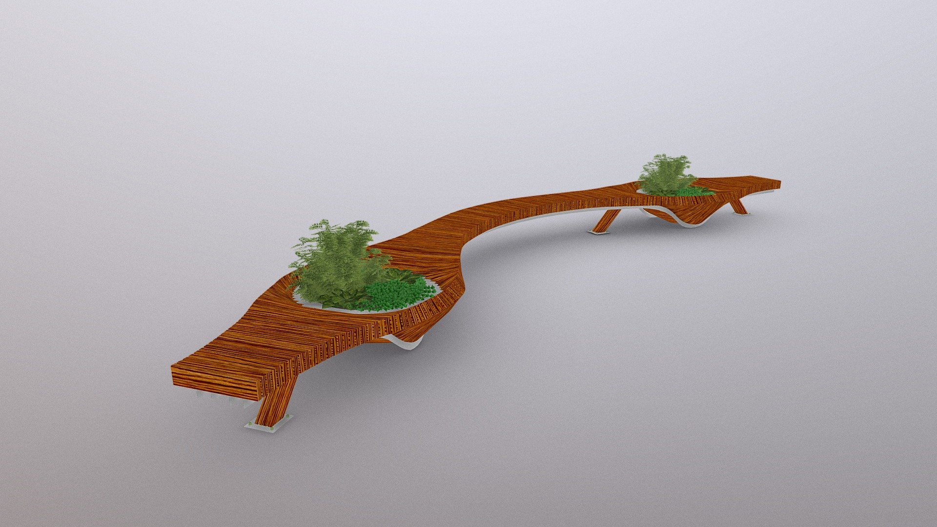 Botanic Bench - Download Free 3D model by Stereocat (@andrey.giun ...