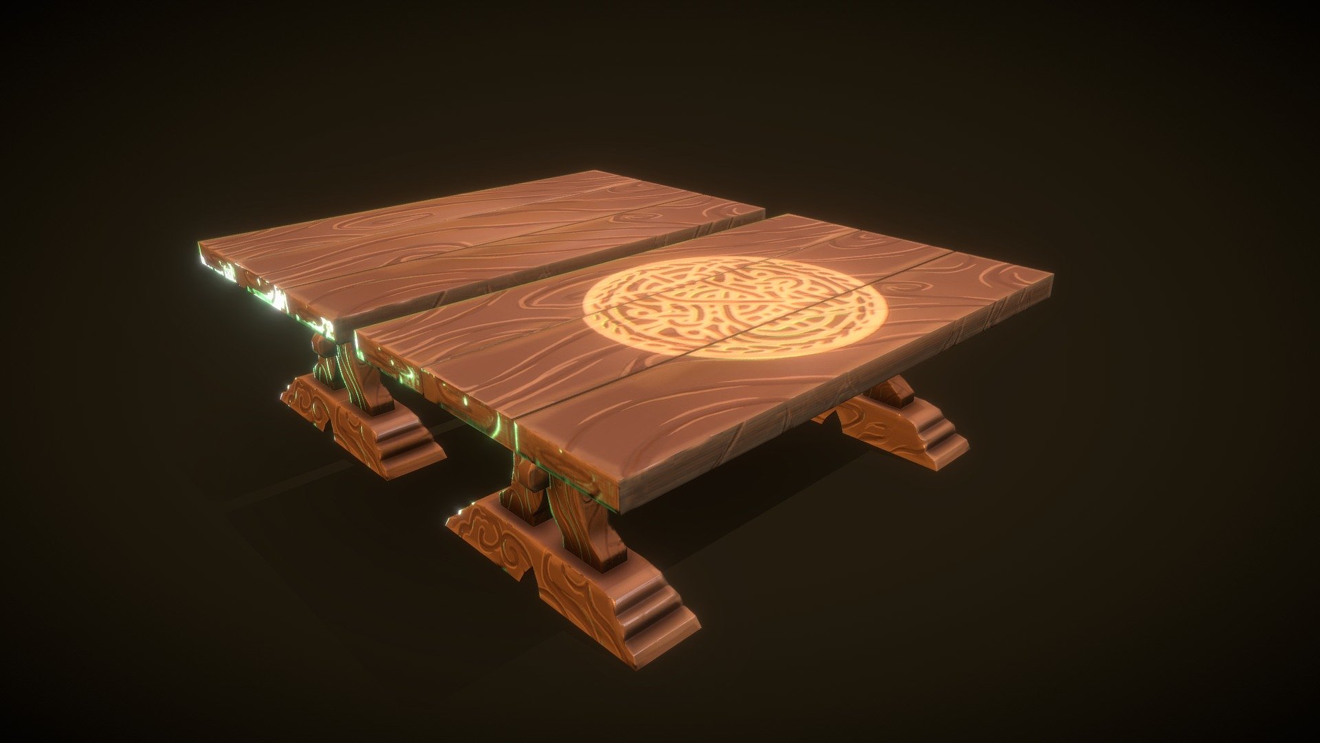 viking Table (Hand-painted style and Low Poly) - Download Free 3D model ...