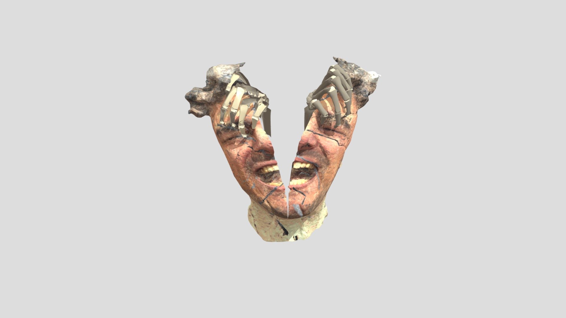 Split Head With Skeleton Heands - Download Free 3D model by Peter_G ...
