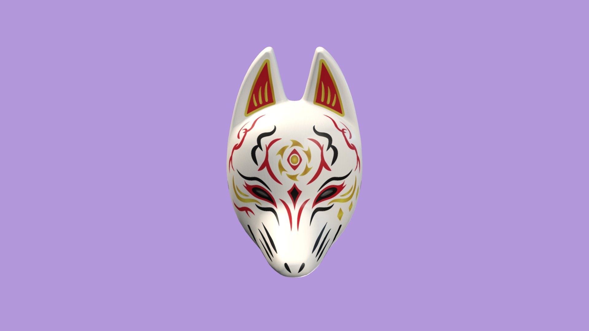 Fox Mask_B （狐面） - Buy Royalty Free 3D model by Art Force (@art-force ...