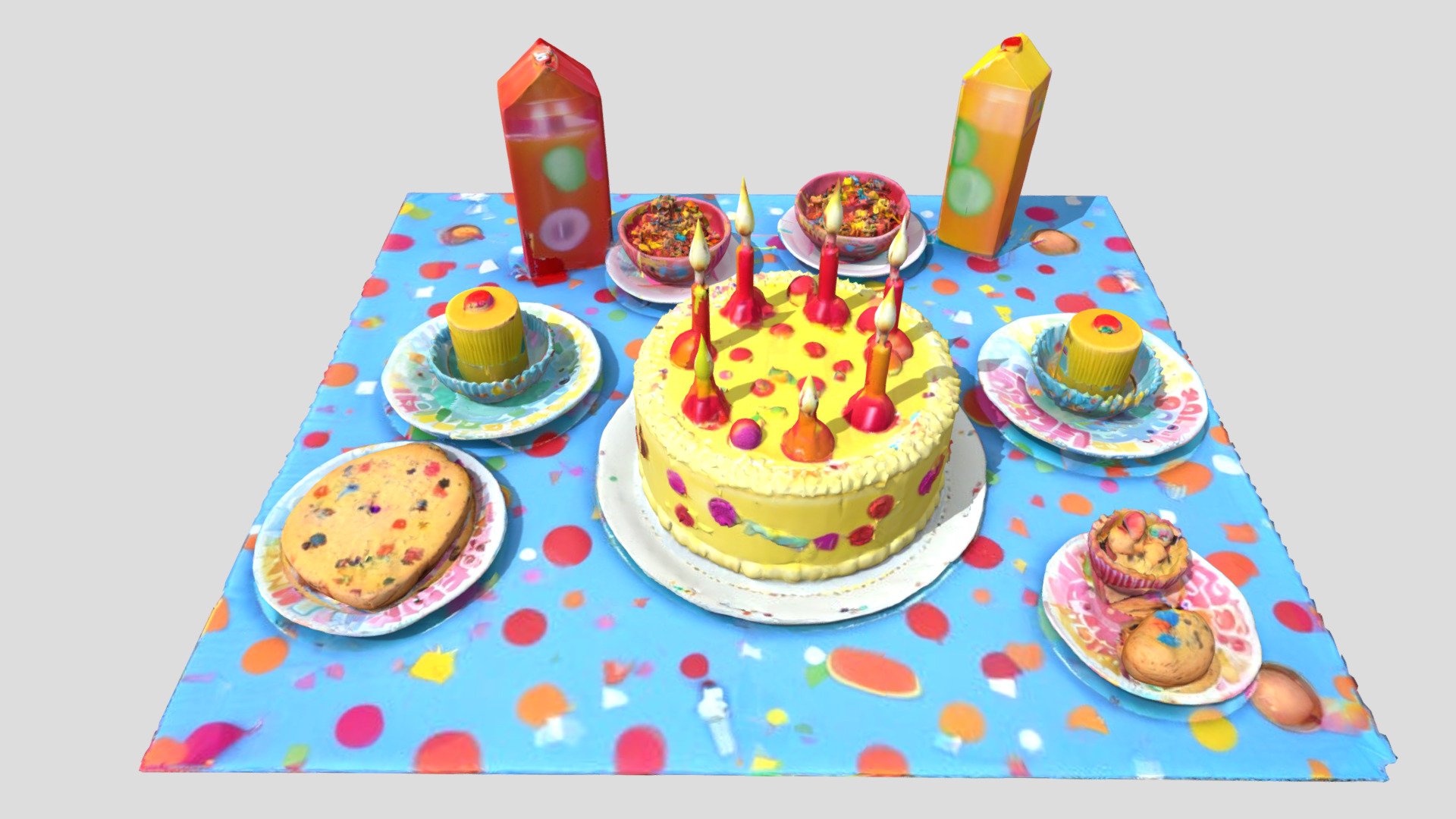 Birthday 3 - food - Download Free 3D model by Brian Trepanier (@CMBC ...