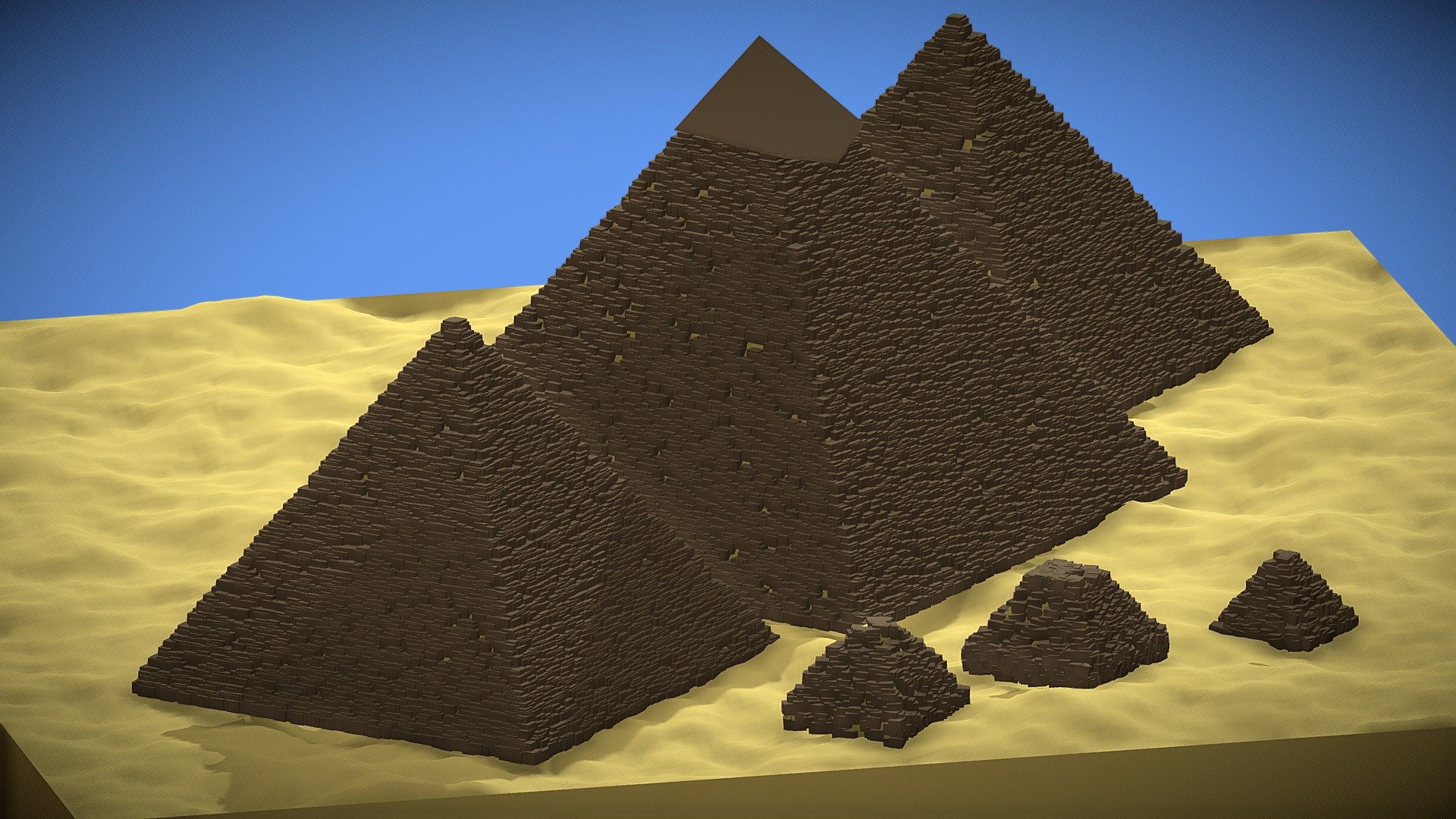 Egypt Pyramids - Giza - Low Poly - 3D model by haidarzafermoayad ...