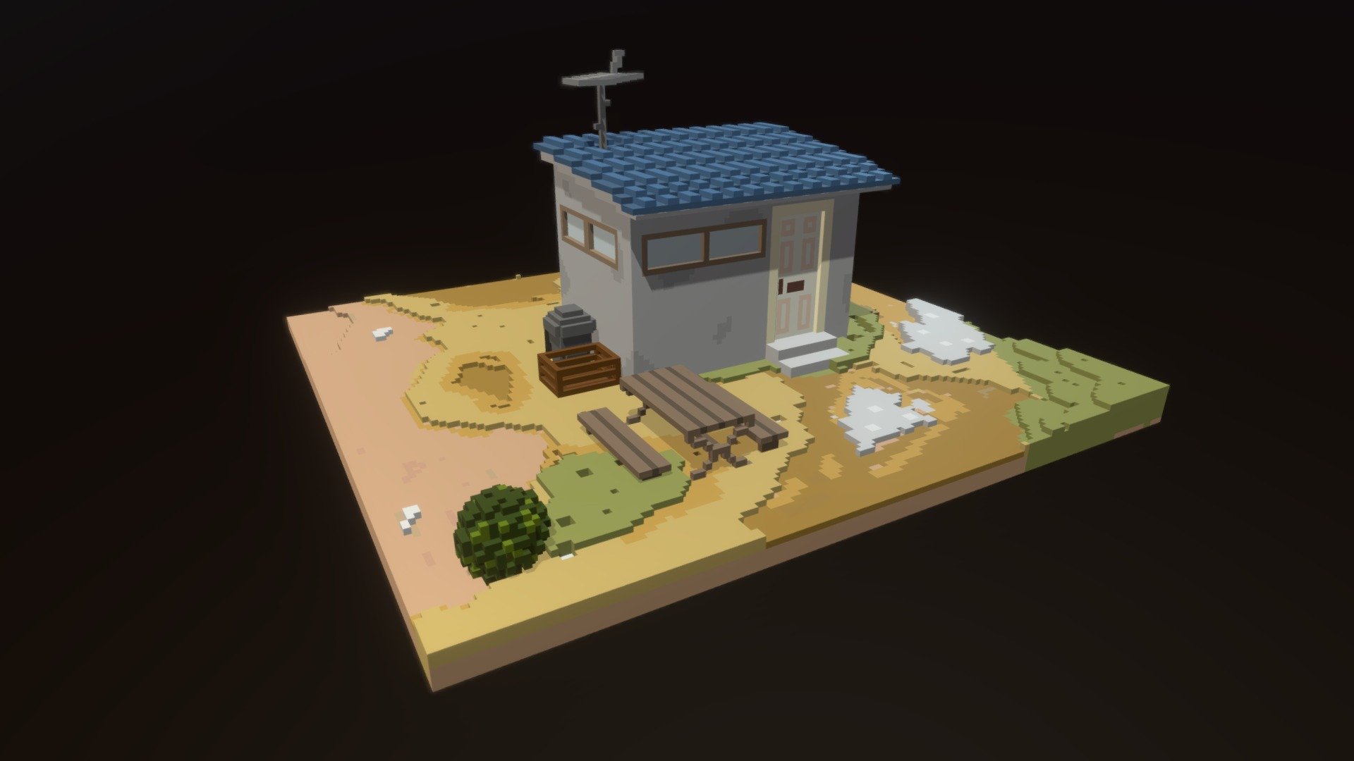 Concrete Hut Pubg Obj - 3D model by gatostao [3a2fb8f] - Sketchfab