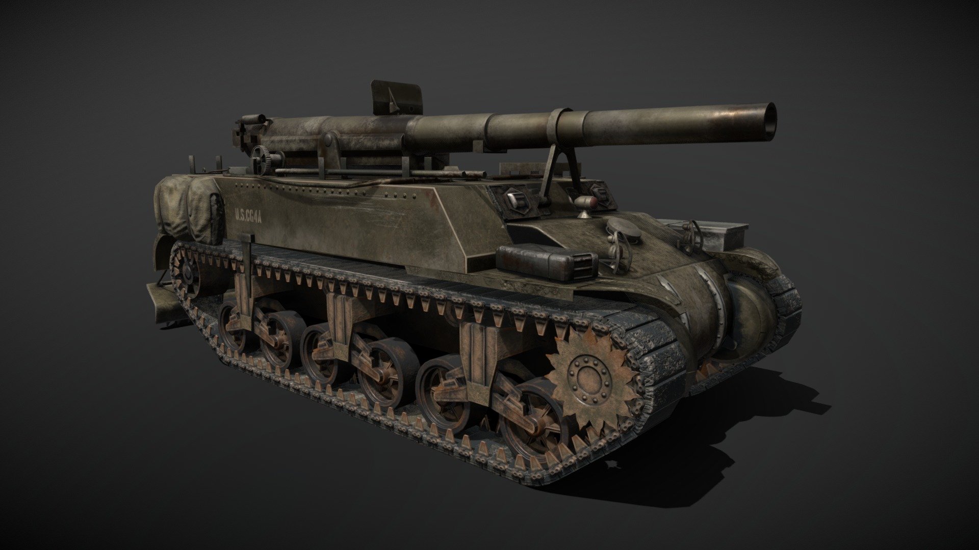 M12 Motor Carriage Tank - 3D model by Iqra [3a33216] - Sketchfab