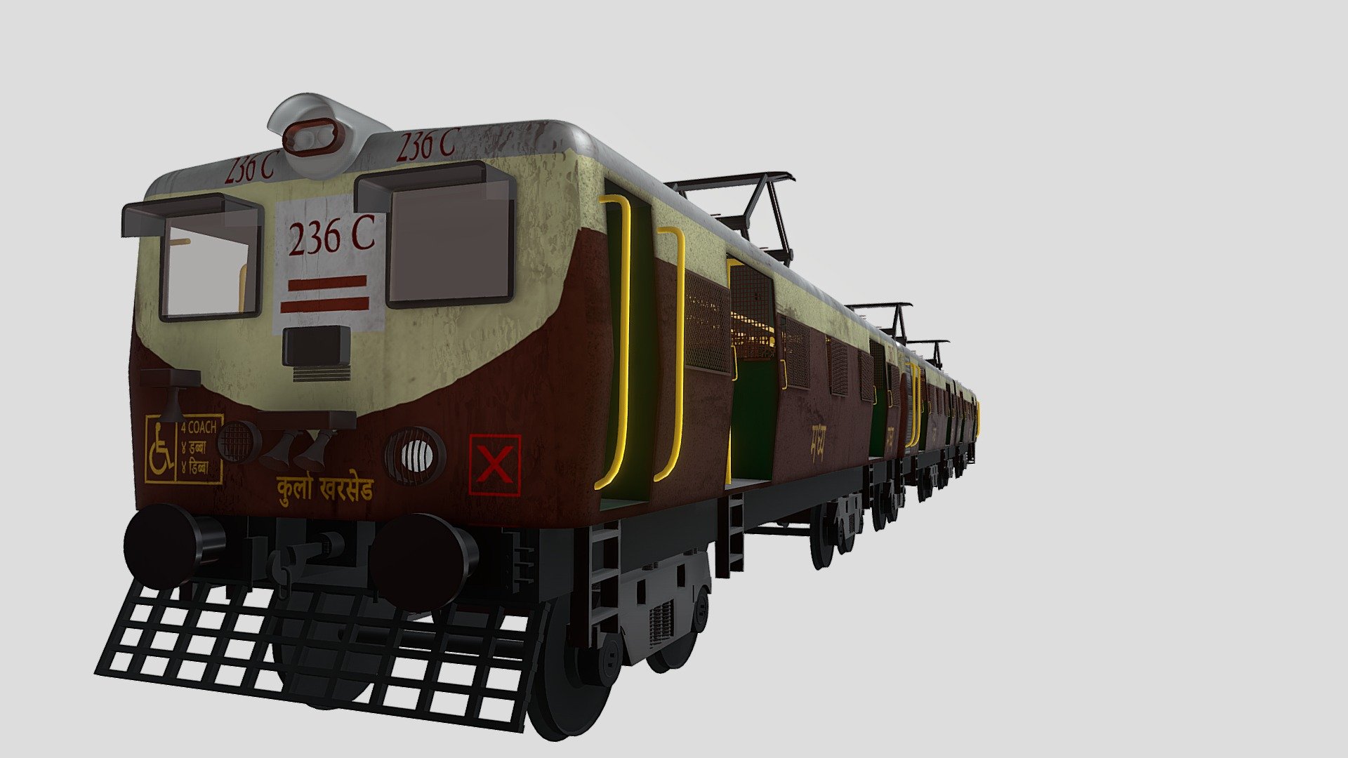 Old Mumbai Local Train - Buy Royalty Free 3D model by ...