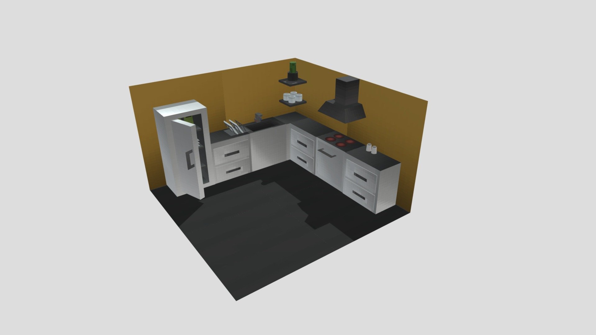 Simple modern Kitchen - Download Free 3D model by ewige_Gegenwart ...