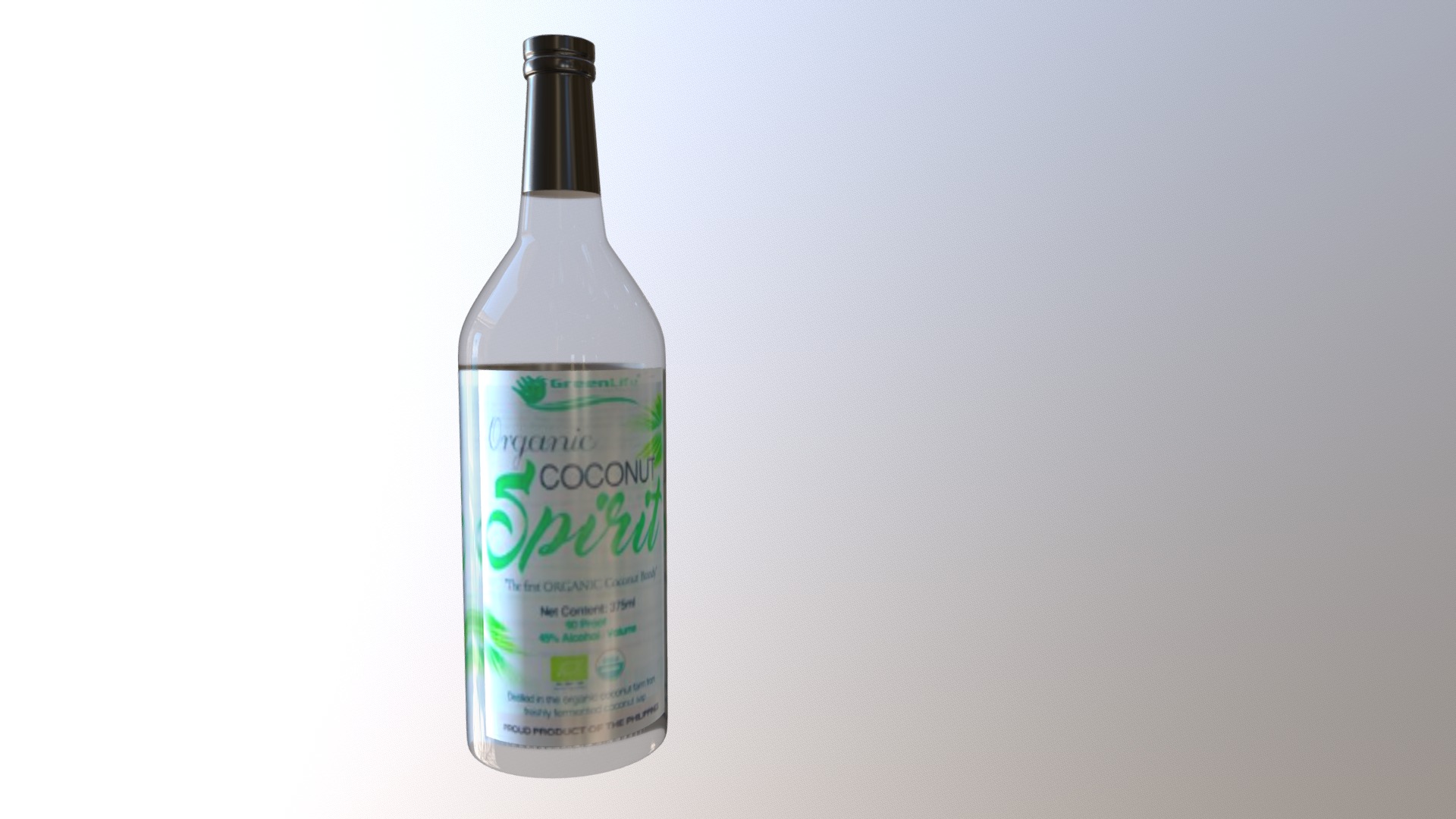 Green Life Organic Coconut Spirit - 3D model by Jerry Espinocilla ...