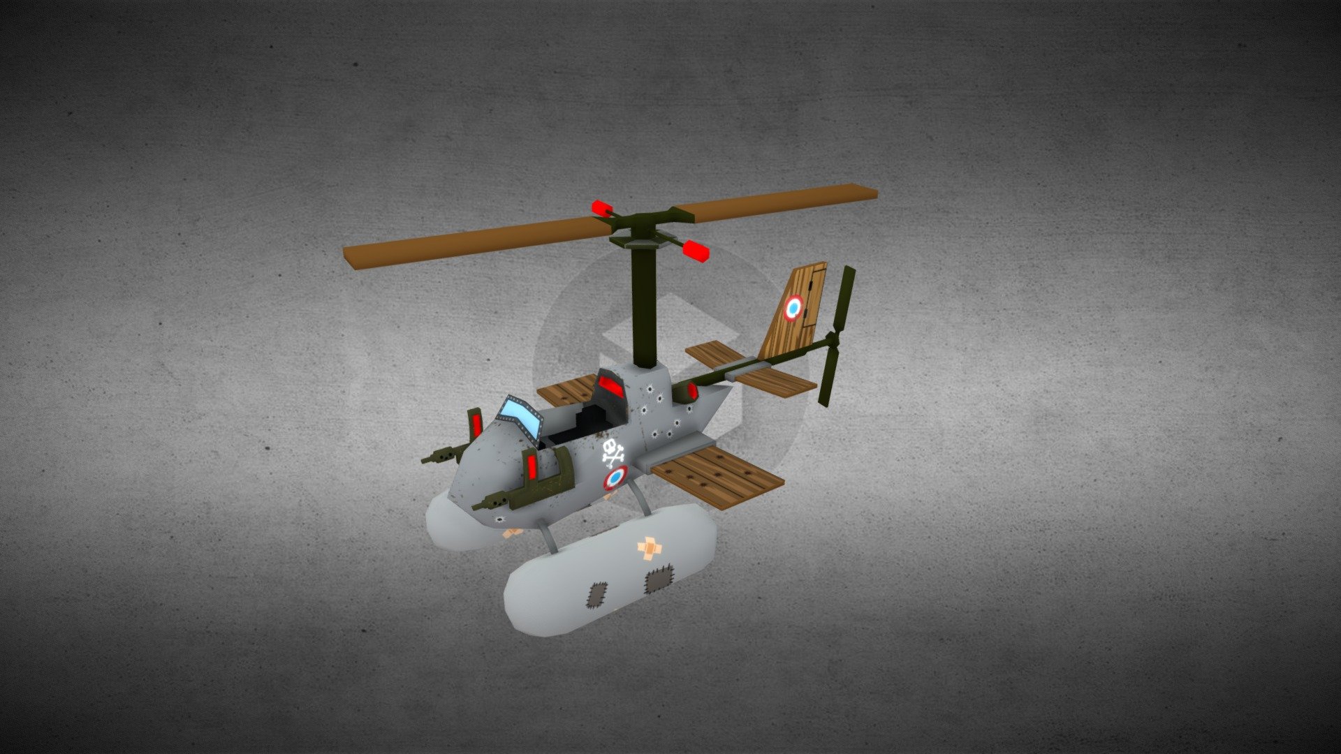 Low Poly Helicopter - 3D model by Hamid Amini (@h.amini.tmu) [3a41768 ...