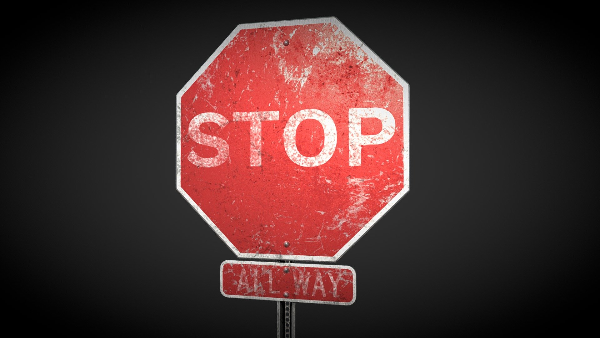 Stop Sign - Download Free 3D model by Mark Bernick (@MBernick) [3a43f13 ...