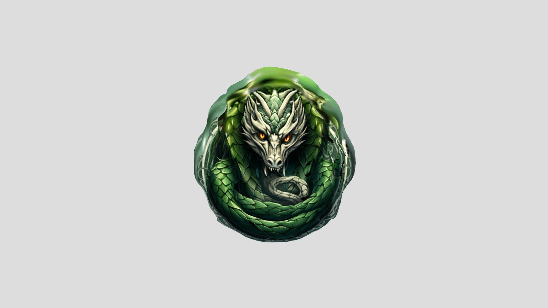 Green Snake with Eyes of Fire An image of a g - Download Free 3D model ...