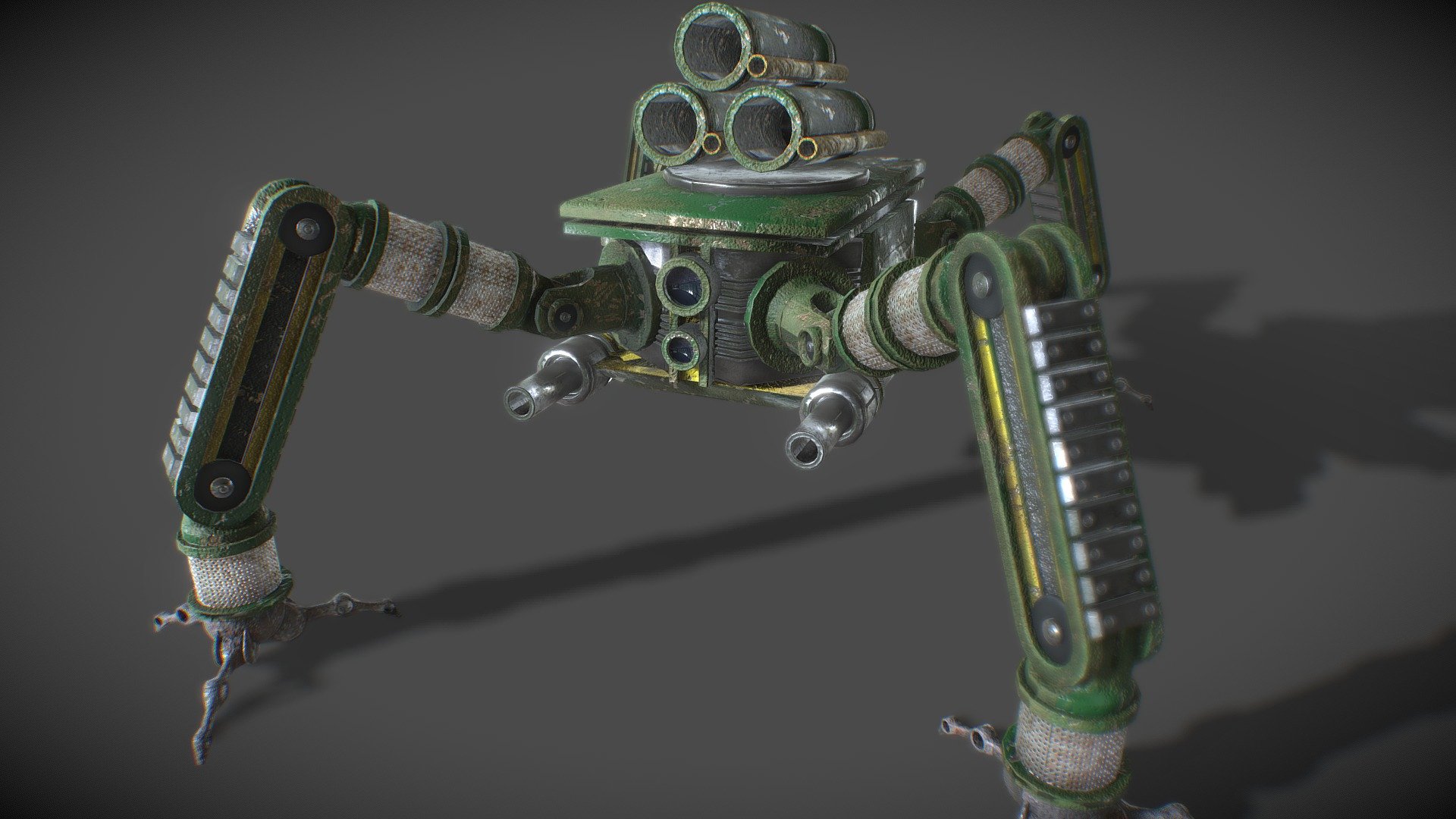 Robotic Quadruped - 3D model by hsinclair6140 [3a4bef4] - Sketchfab