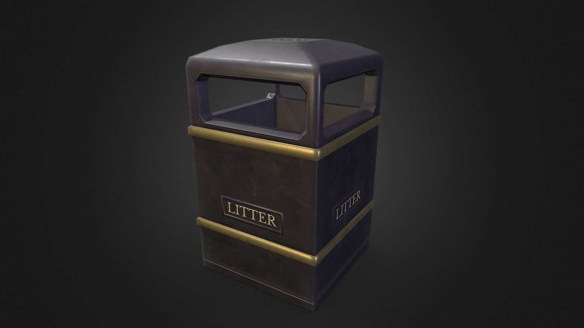 UK Litter bin - 3D model by samhatesham [3a4bfb8] - Sketchfab