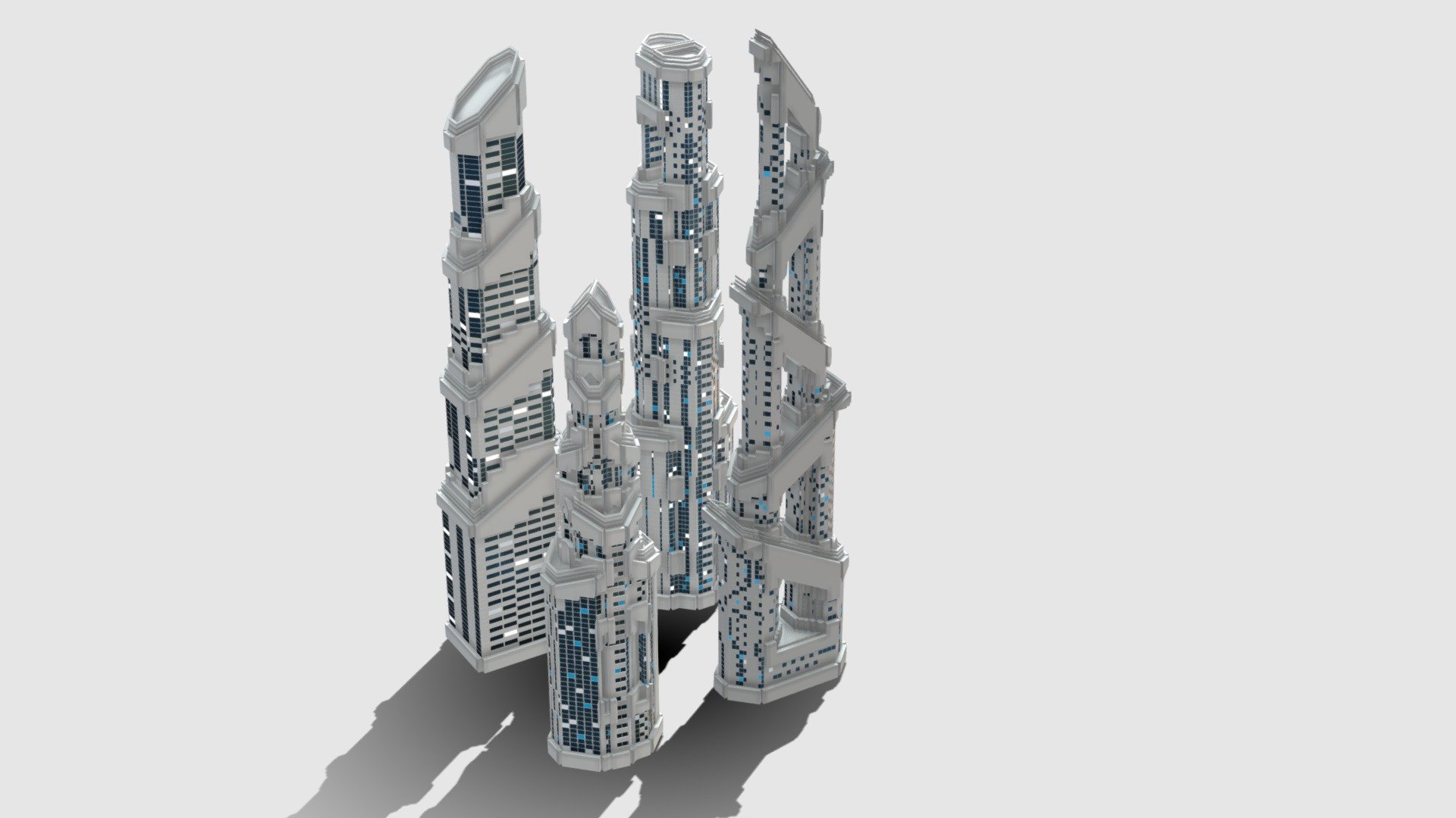 Futuristic_Skyscrapers_6002 - Buy Royalty Free 3D model by Giimann ...