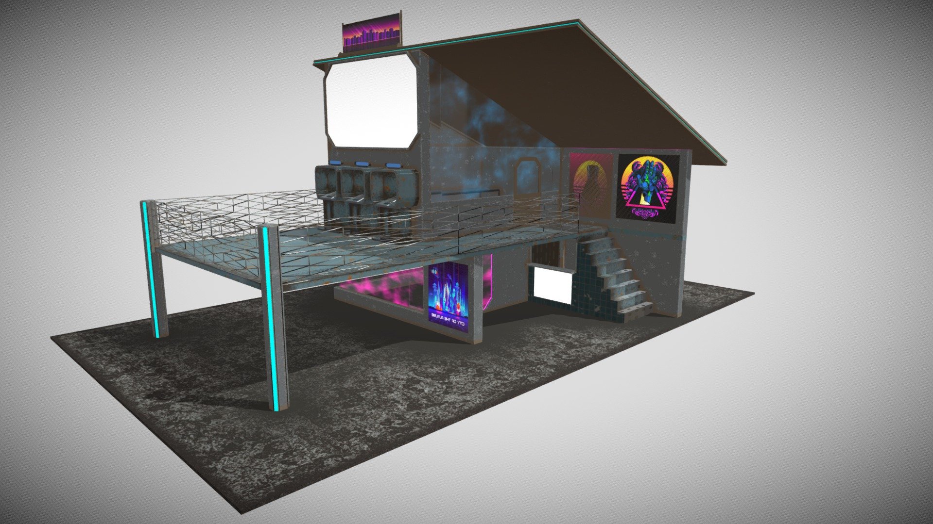 Cyberpunk building - Download Free 3D model by A9908244 [3a53e2b ...