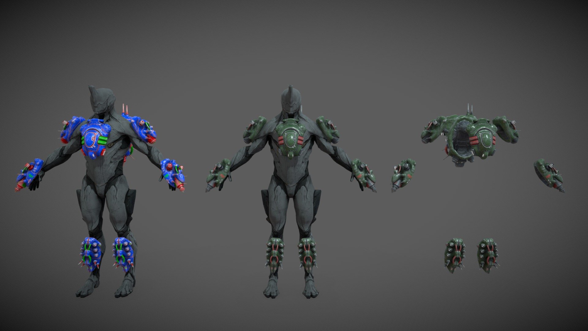 Warframe Tennogen: Boldurr Armour & Fists - 3D model by ...