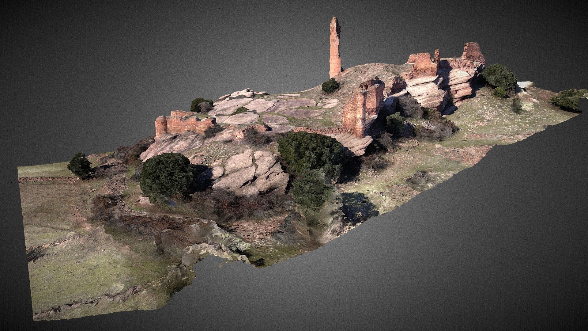 Castillo de Ares (Pozondón, Teruel) - 3D model by LevARQ [3a58d40] - Sketchfab