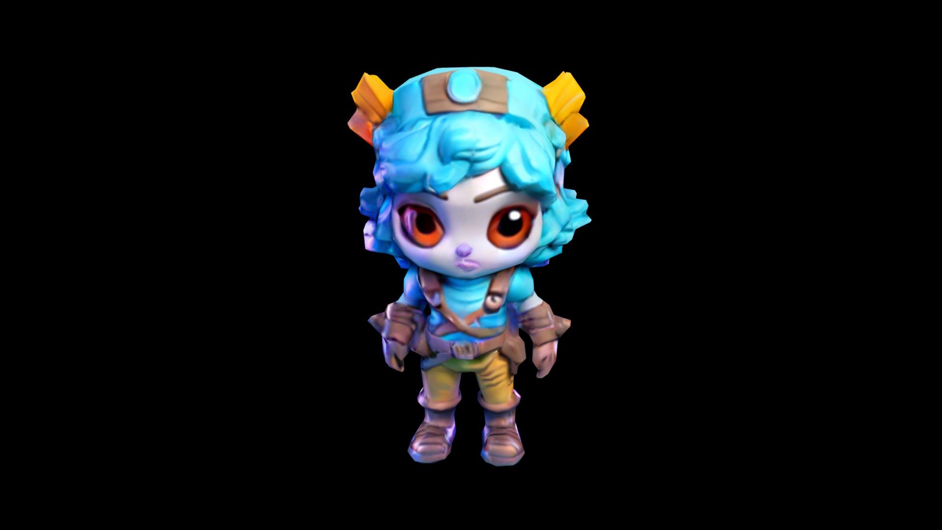Electric Blue Buddy The Animated Action Figure T - Download Free 3D ...