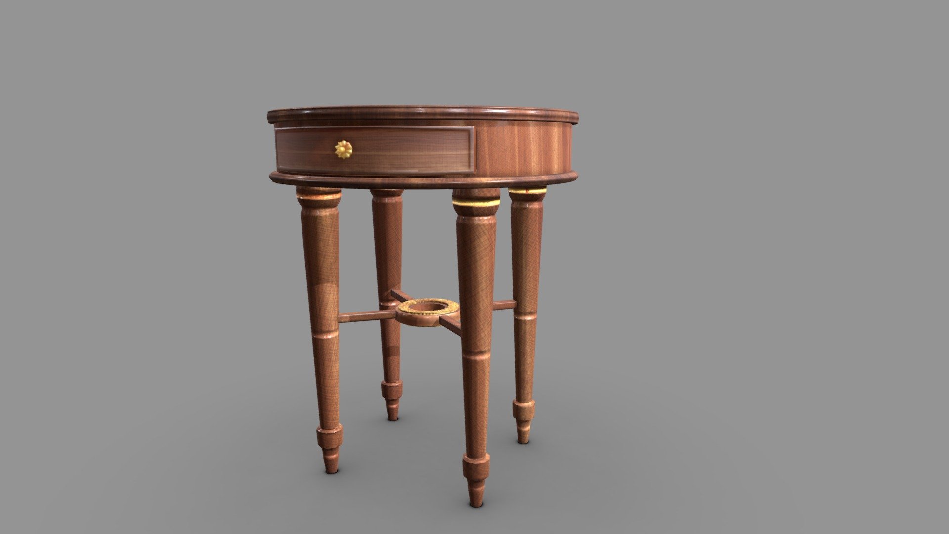 Vintage Small Edge Table - 3D model by Dalton Costa (@daltoncosta ...