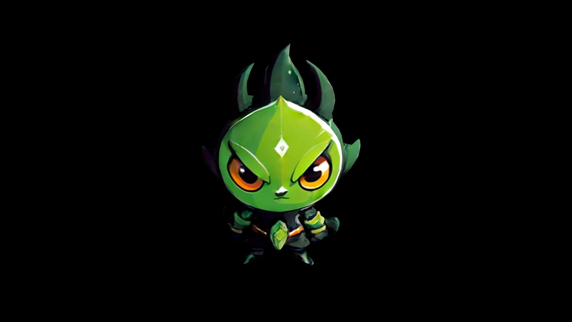 A cartoon illustration of a small green characte - Download Free 3D ...