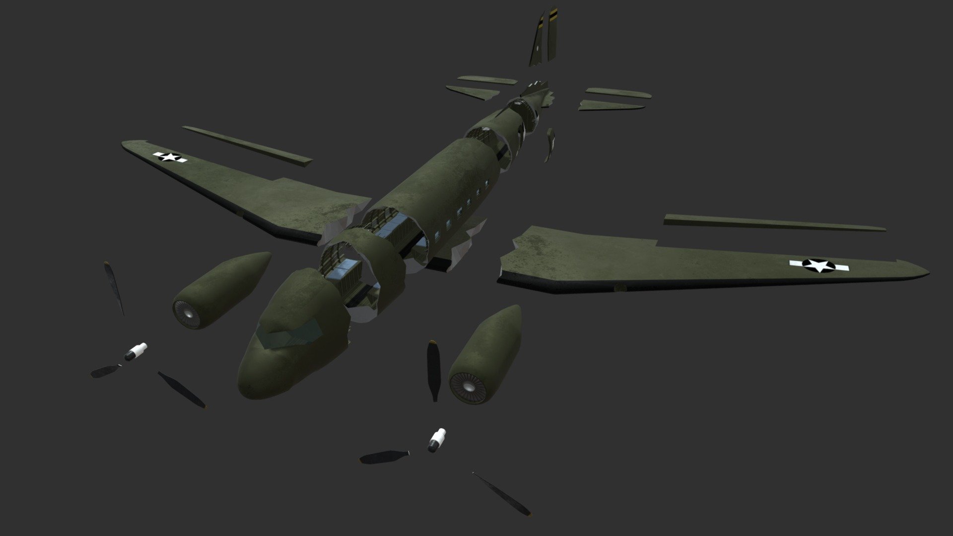 Transport Aircraft (Exploded) - 3D model by Daniel Wilson (@rowdy92 ...