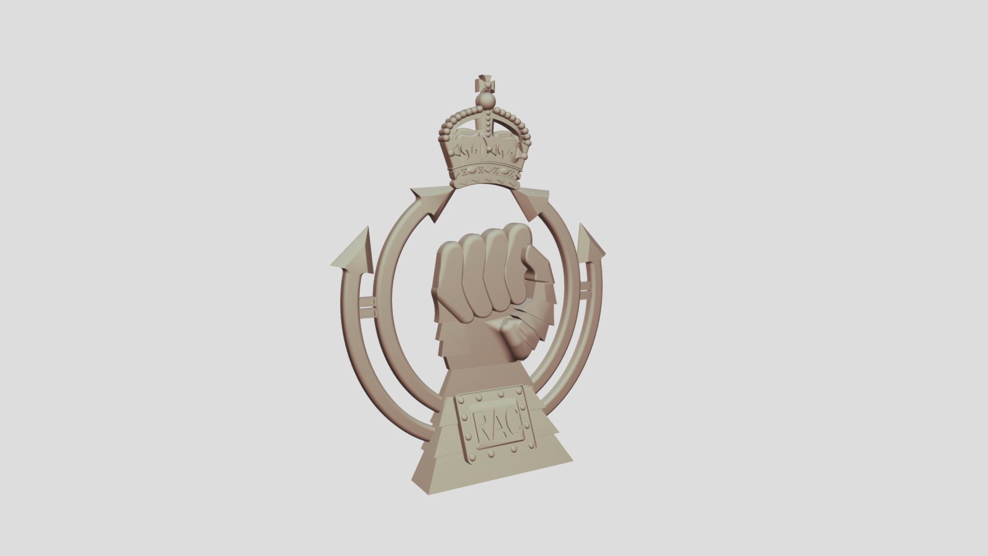 The Royal Armoured Corps (RAC) emblem - 3D model by Tactical_Layer_3D ...