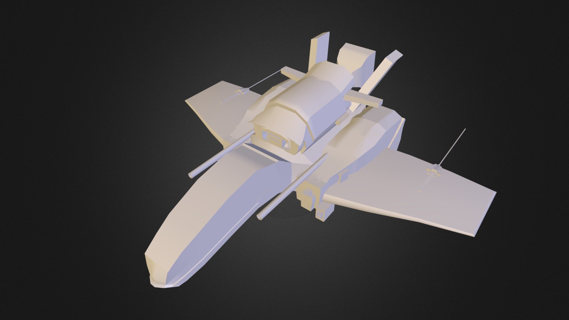 Spaceship - Download Free 3D model by Nghi (@lvn) [3a696c4] - Sketchfab