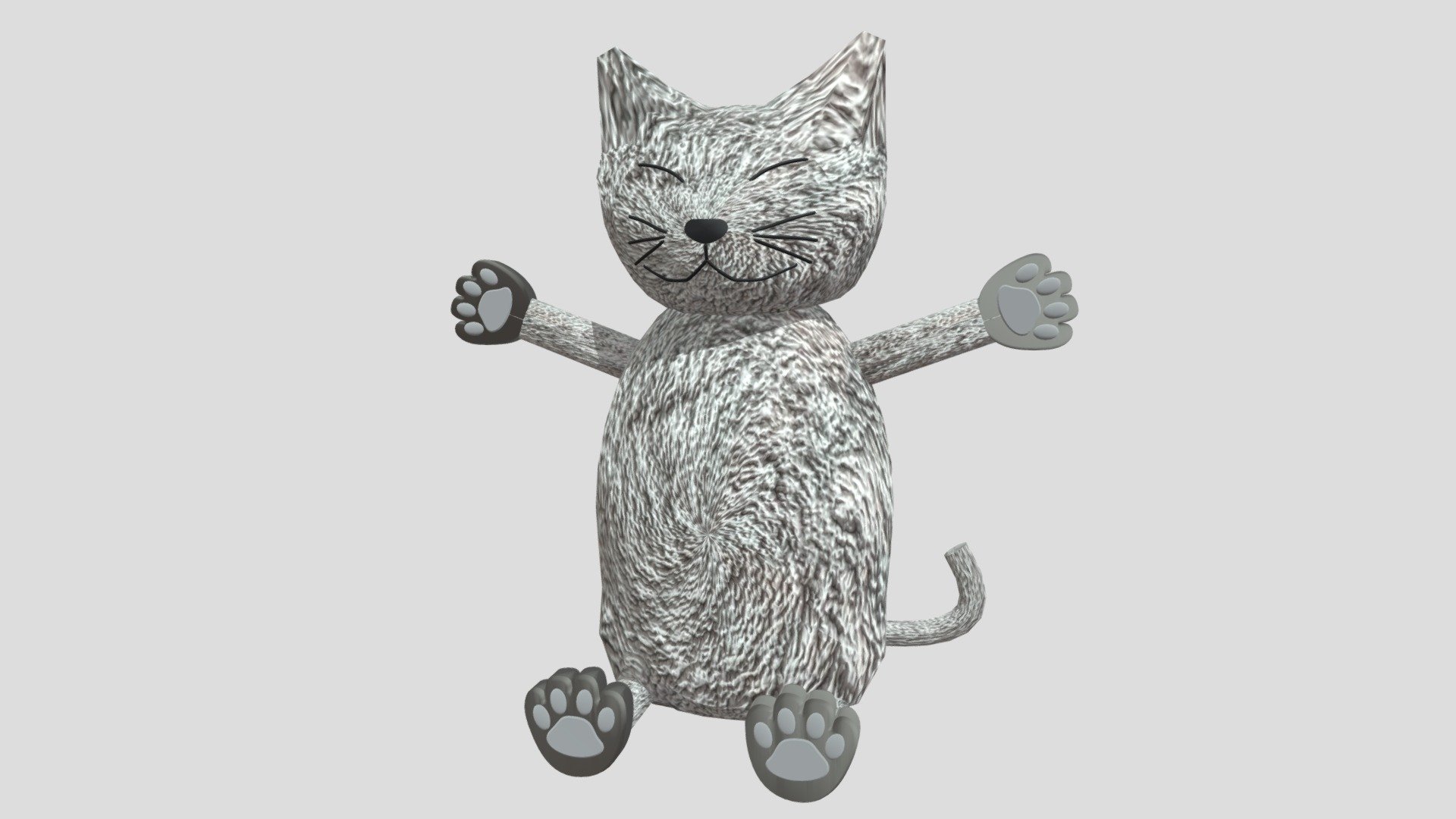 plush_cat-001 (Blender) - Download Free 3D model by Quitschy_Guy ...