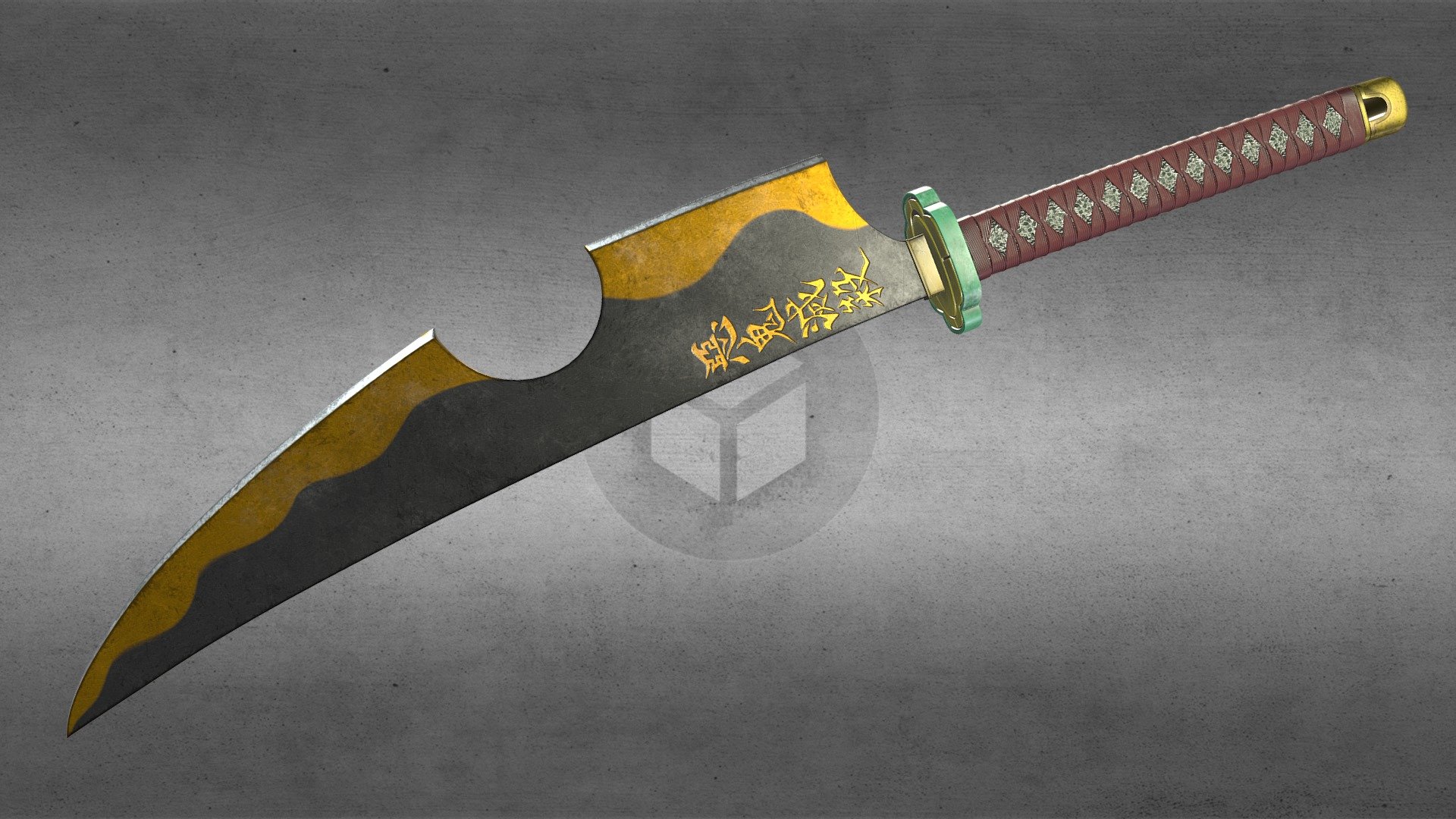 Demon Slayer Uzui Tengen weapon - Download Free 3D model by Alex Jung ...