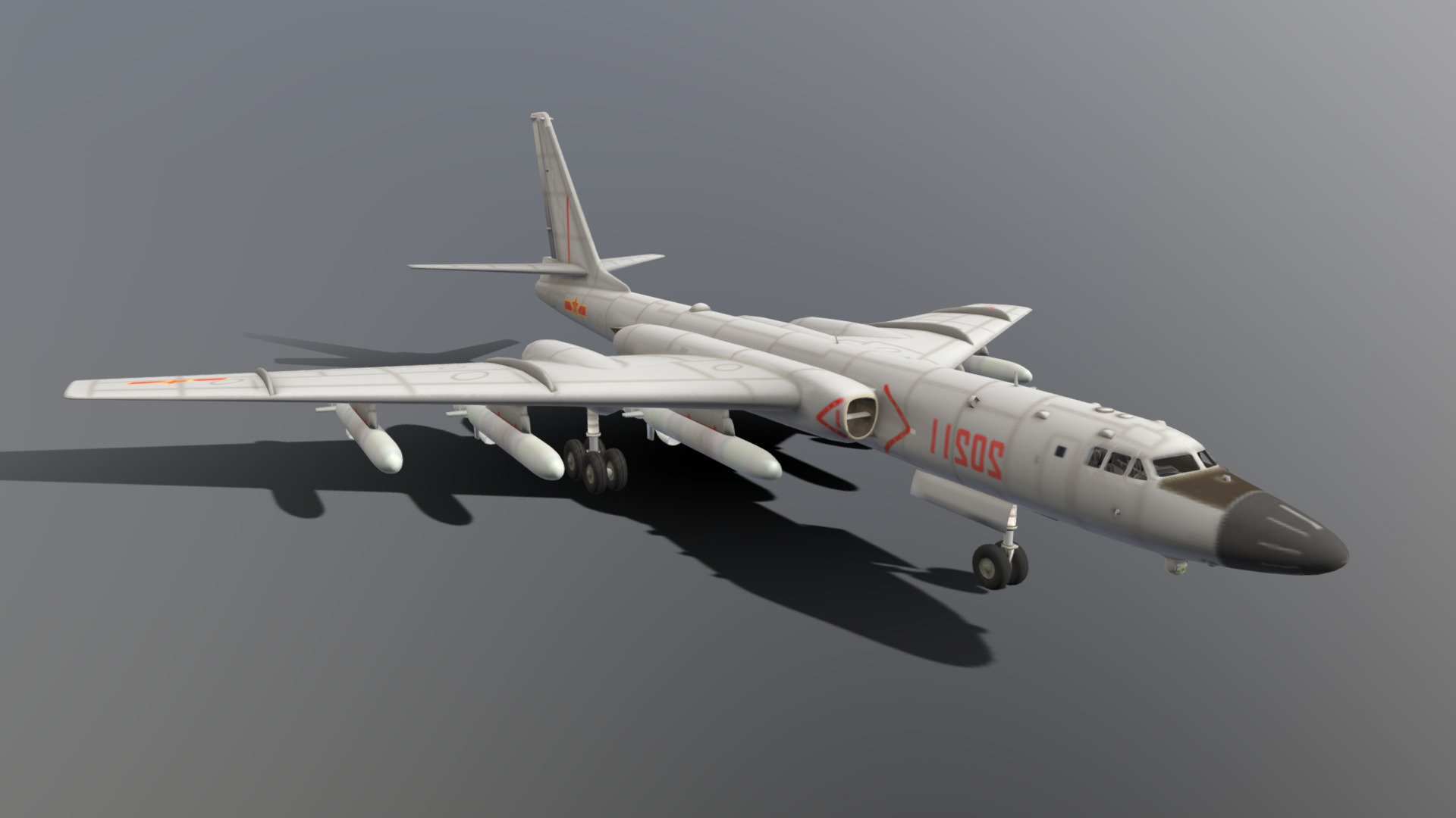 Chinese H-6K - Download Free 3D model by 42manako [3a6f25b] - Sketchfab