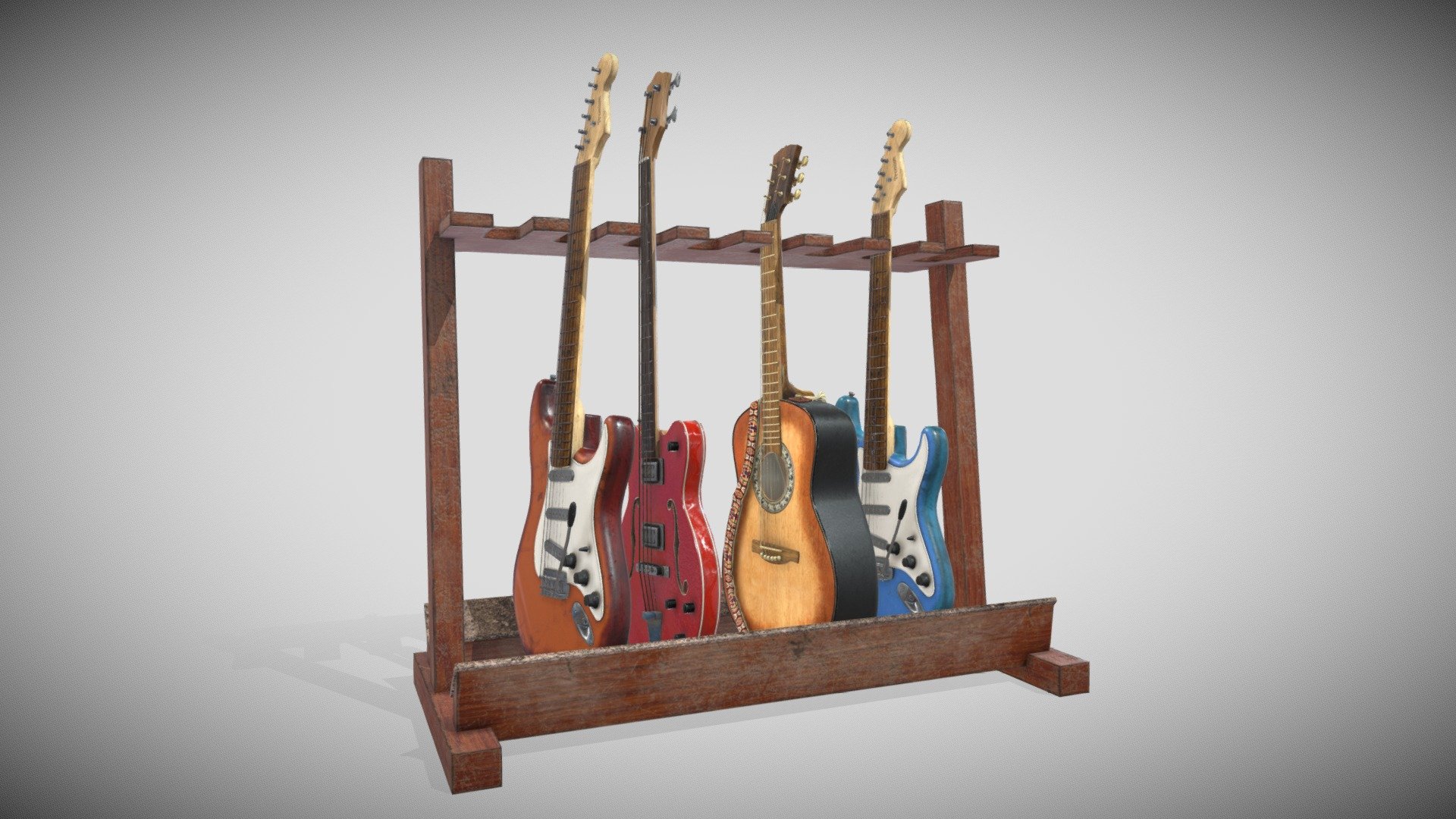 Guitars Rack - Gui_Comp - Buy Royalty Free 3D model by Francesco ...
