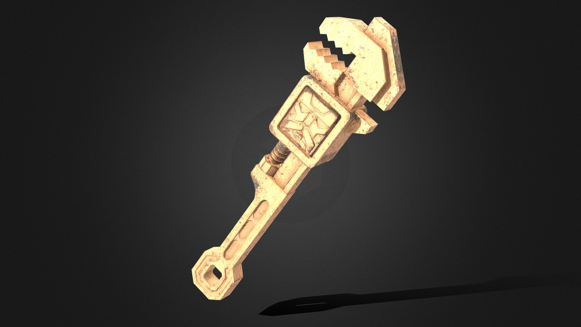 Bronze Steampunk Wrench - Download Free 3D model by Joe Maverick ...