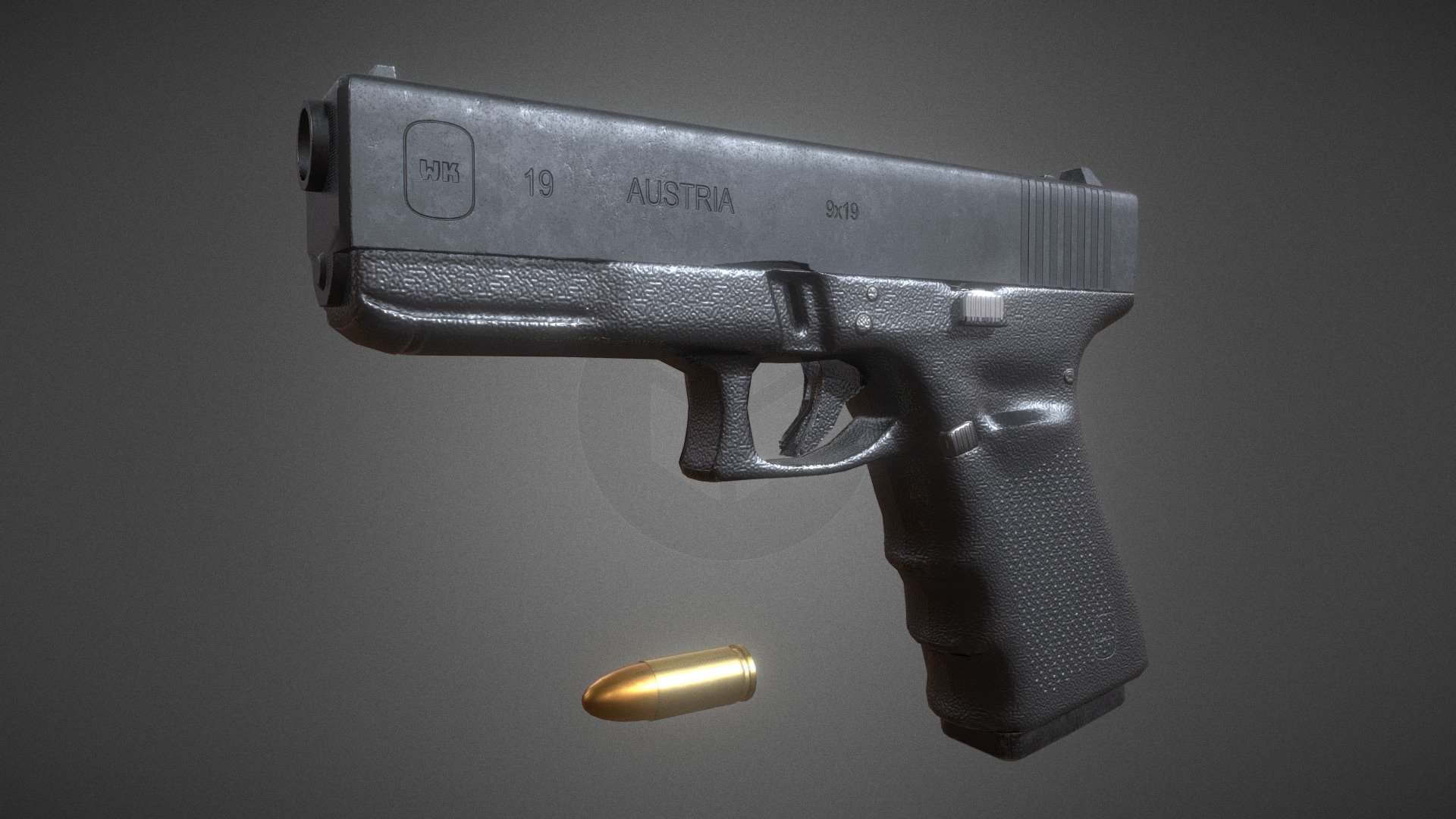 OWK 19 Pistol 9mm (G19) - Download Free 3D model by OKgamedev [3a773b0 ...
