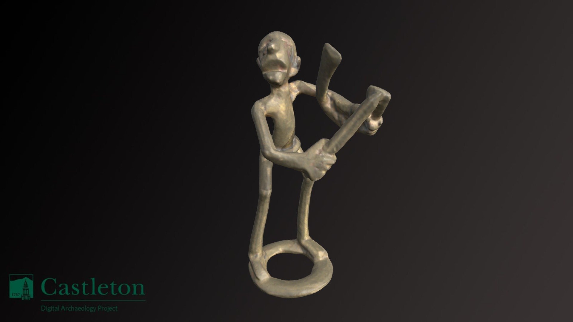 Brass Figurine w/ U-shaped Bell (CUDAP_15_21) - 3D model by Vermont ...