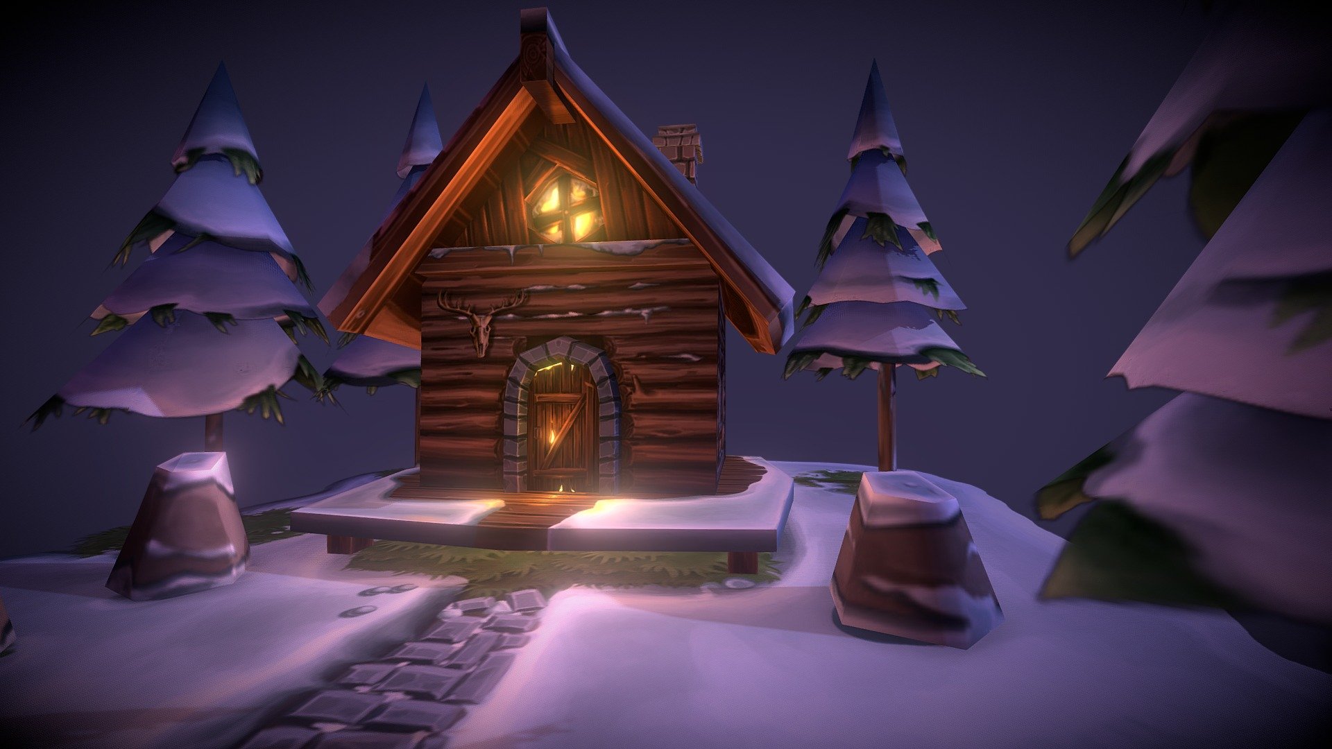 Winter cabin - 3D model by suffys_bert [3a812d9] - Sketchfab