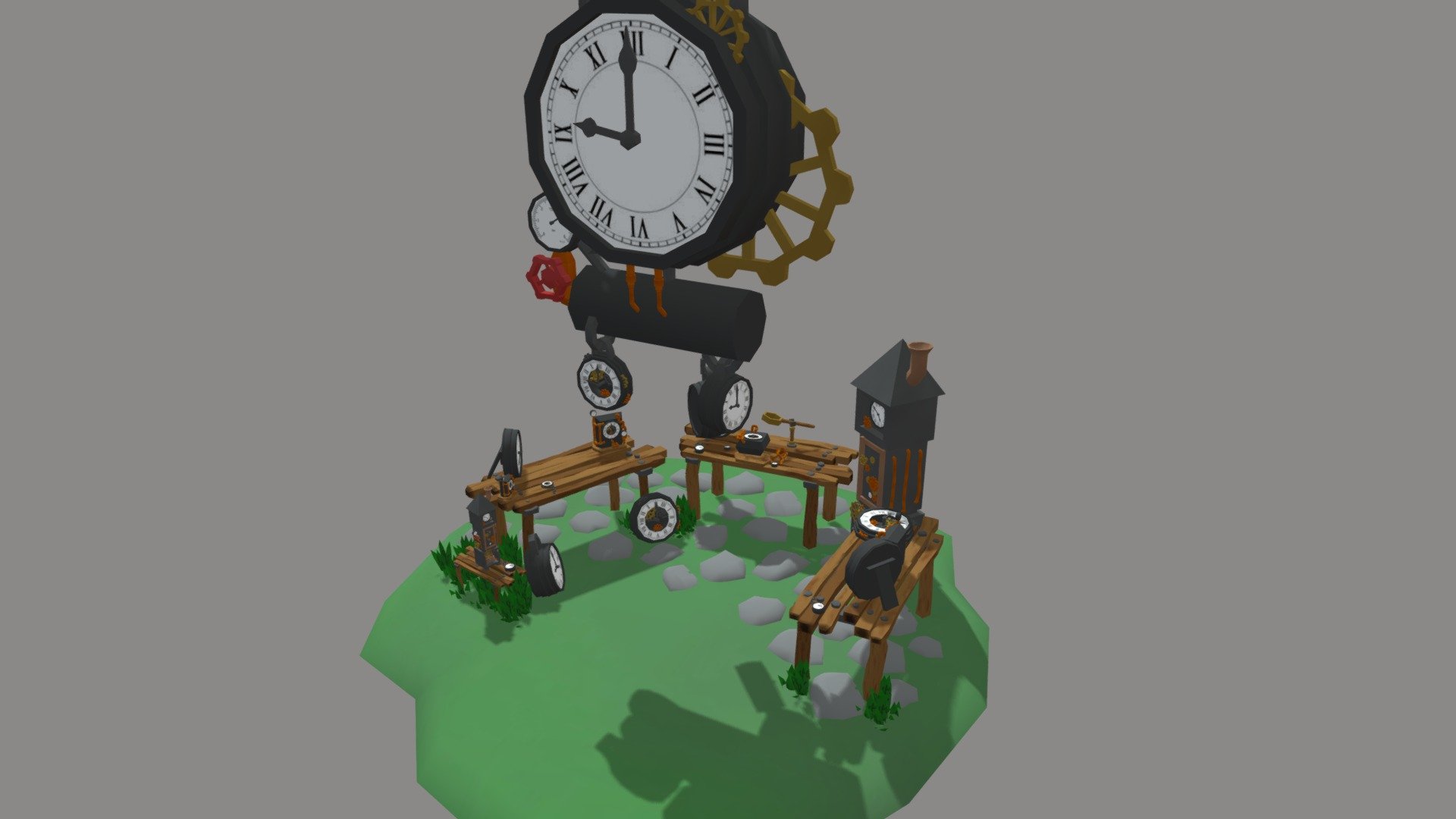 The Flying Clock Maker - 3D model by QuintenPauwels [3a81581] - Sketchfab
