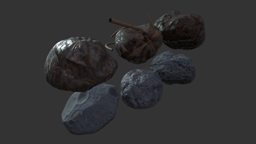 Meteorites - 3D model by Bugaj (@maciejbugajski) [3a81ba9] - Sketchfab