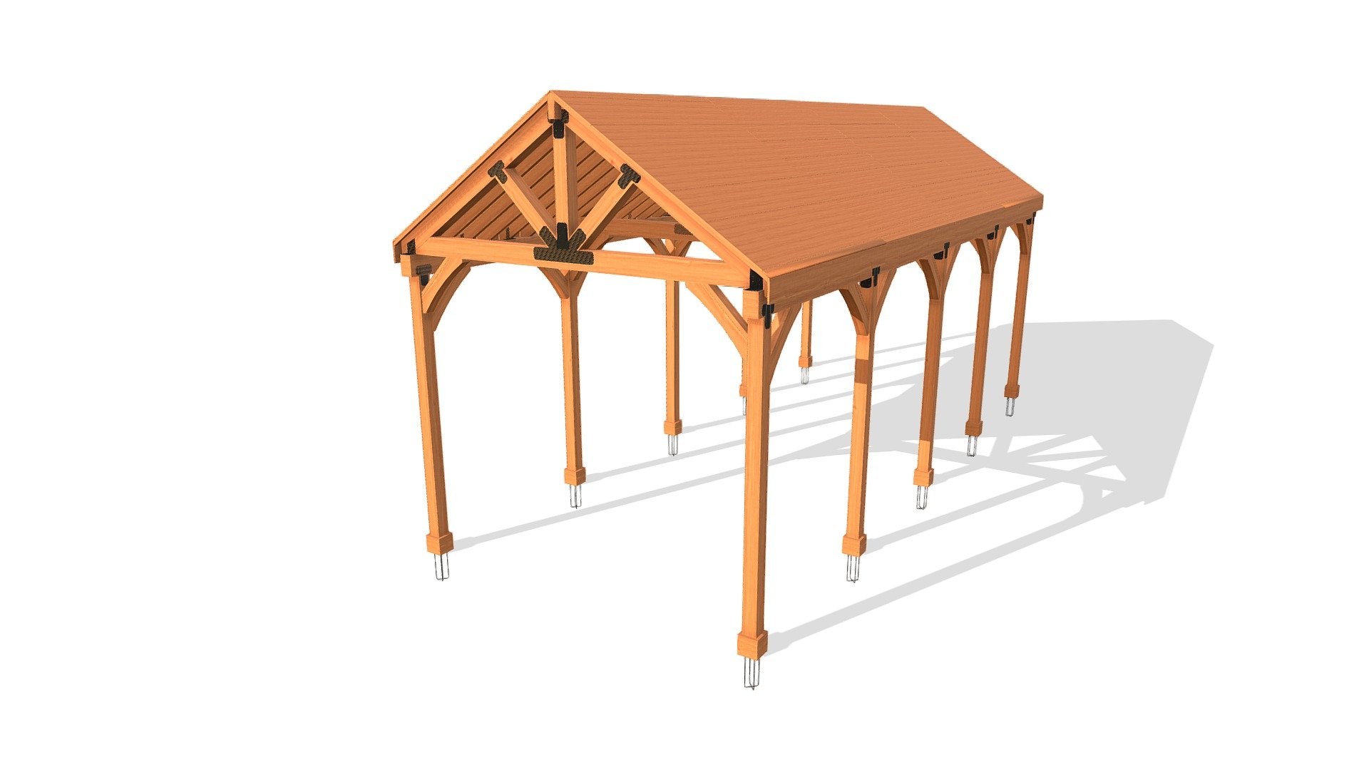 CustomThick Timber Toledo Wood Pavilion - 3D model by Forever Redwood ...