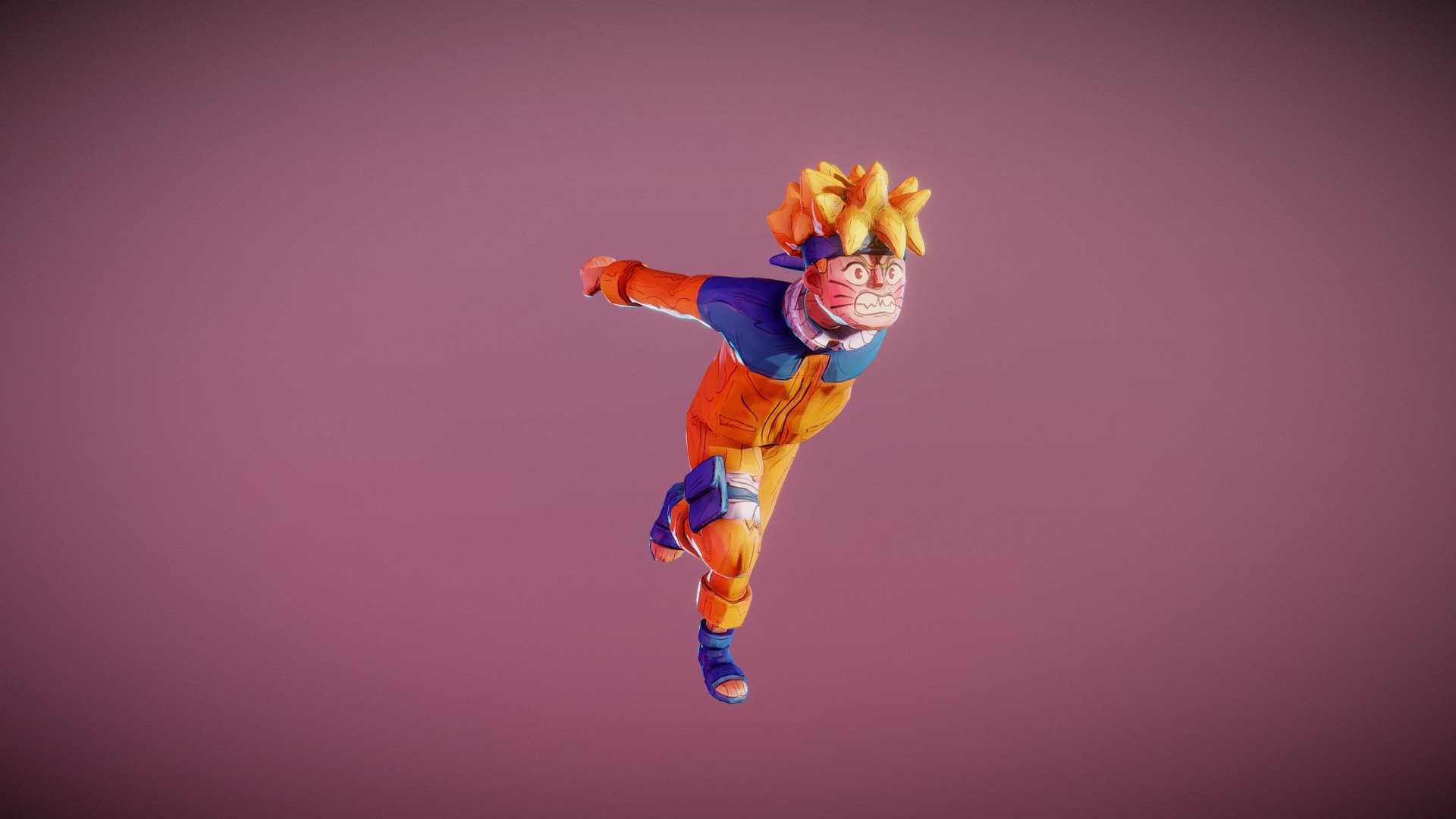 Stylized Naruto - 3D model by Gaga Vardanidze (@vardcine) [3a85a26 ...