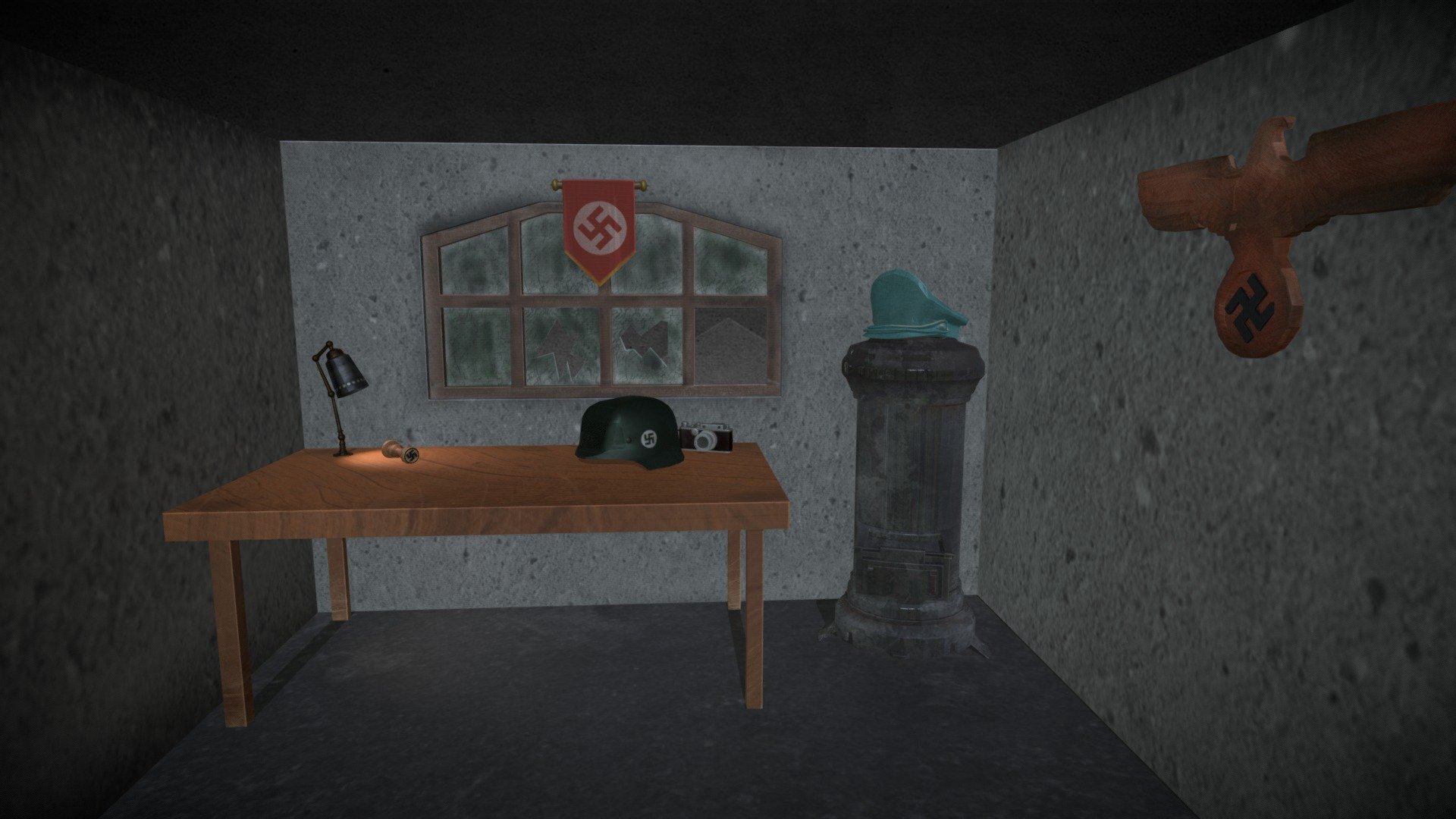 2nd world war bunker - 3D model by nic101800 [3a884e6] - Sketchfab