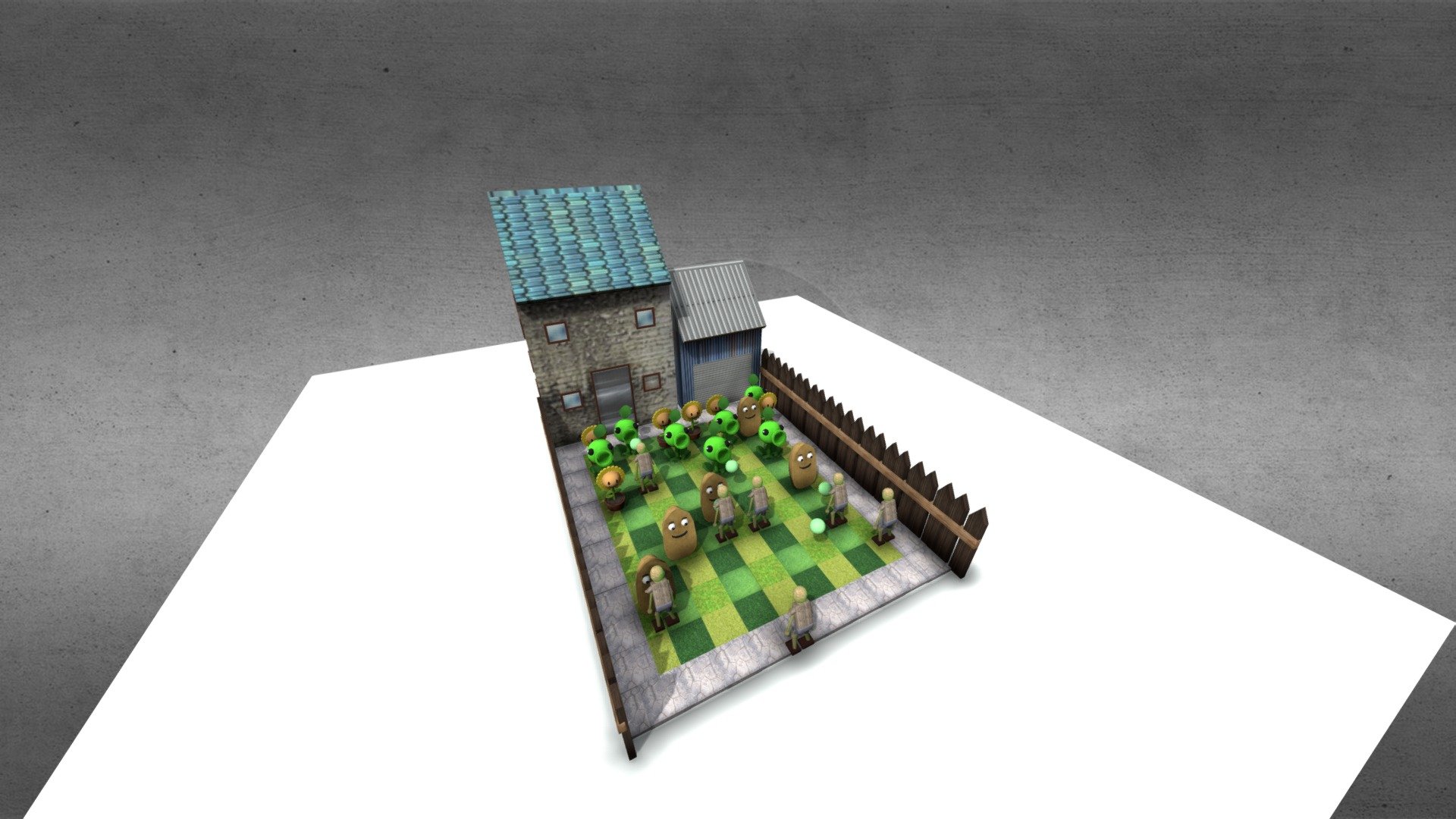 Plants Vs Zombies - 3D model by platypusd312 [3a8ce69] - Sketchfab