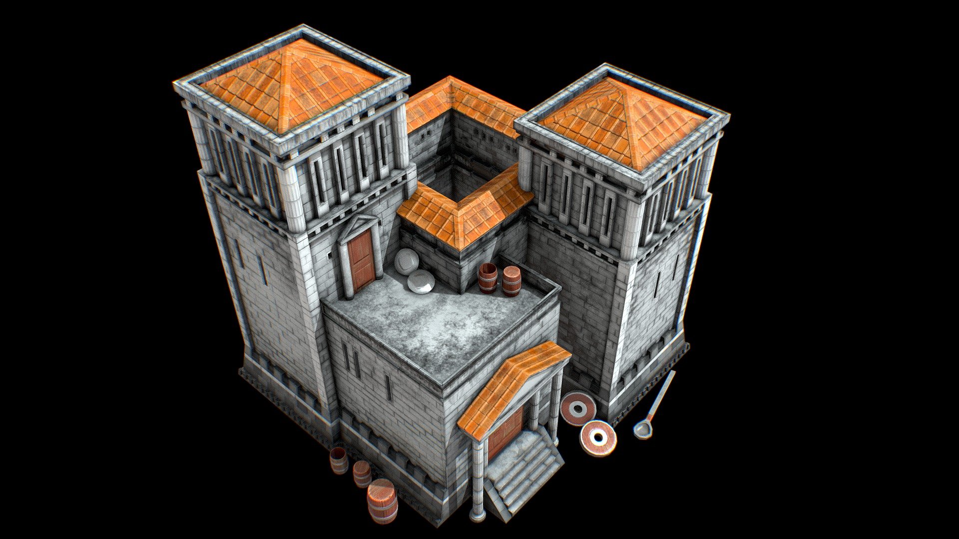 Greek Fortress of Age of Mythology (remake) - 3D model by Brian Erbes ...
