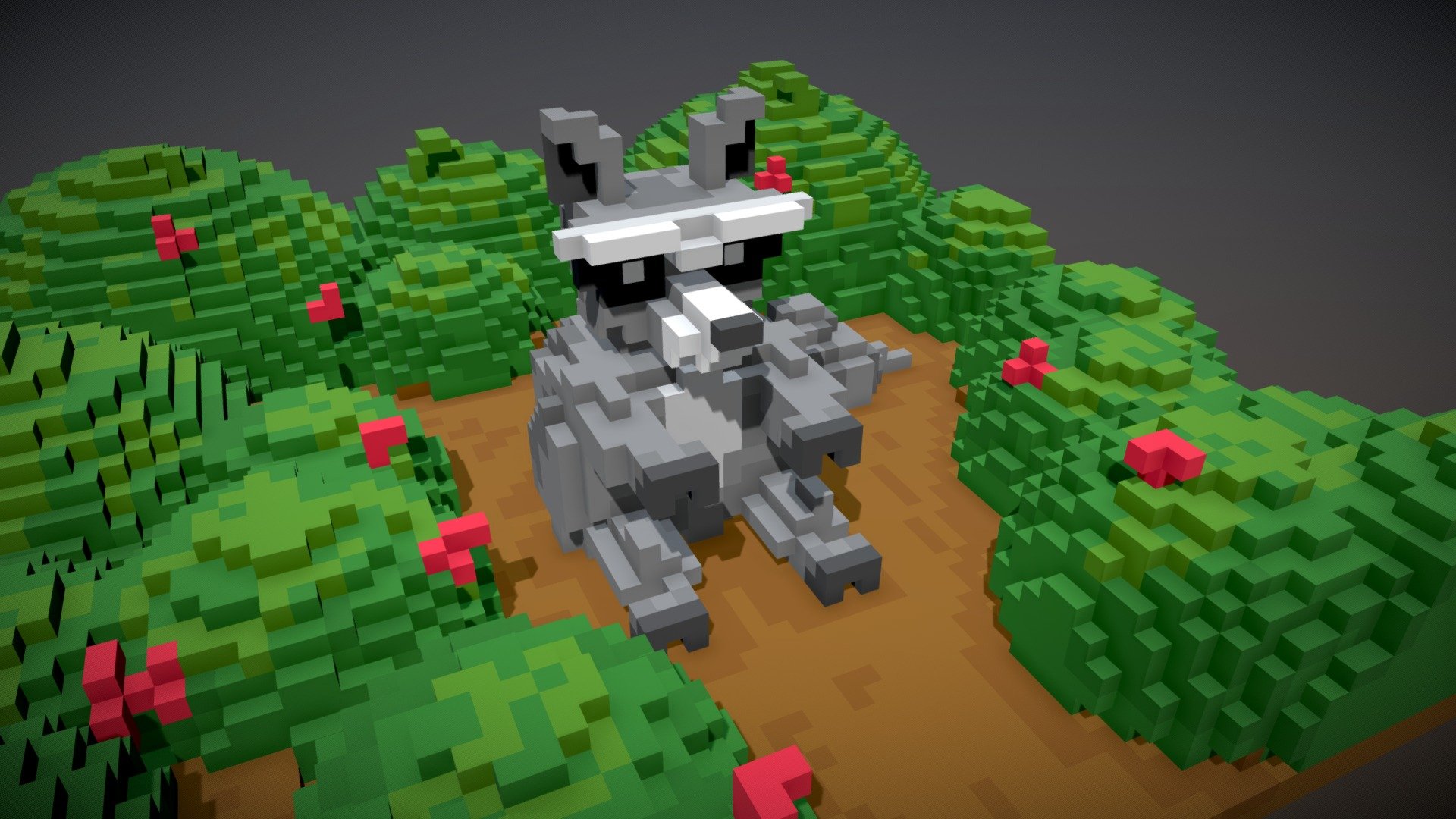 Voxel Raccoon - Download Free 3D model by jayeshsalvi [3a93189] - Sketchfab